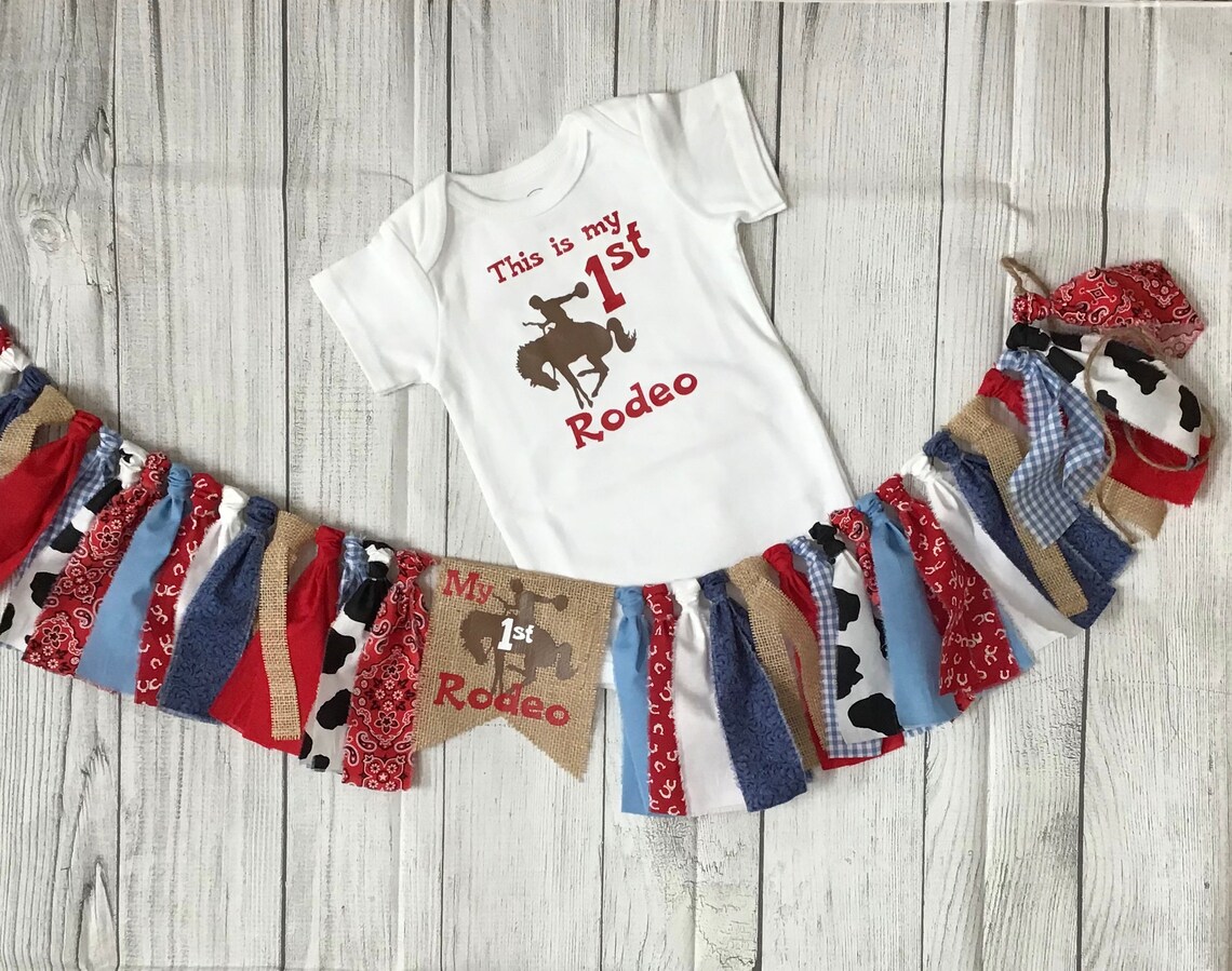 Cowboy Boys Birthday This is My First 1st Rodeo Horse Western - Etsy
