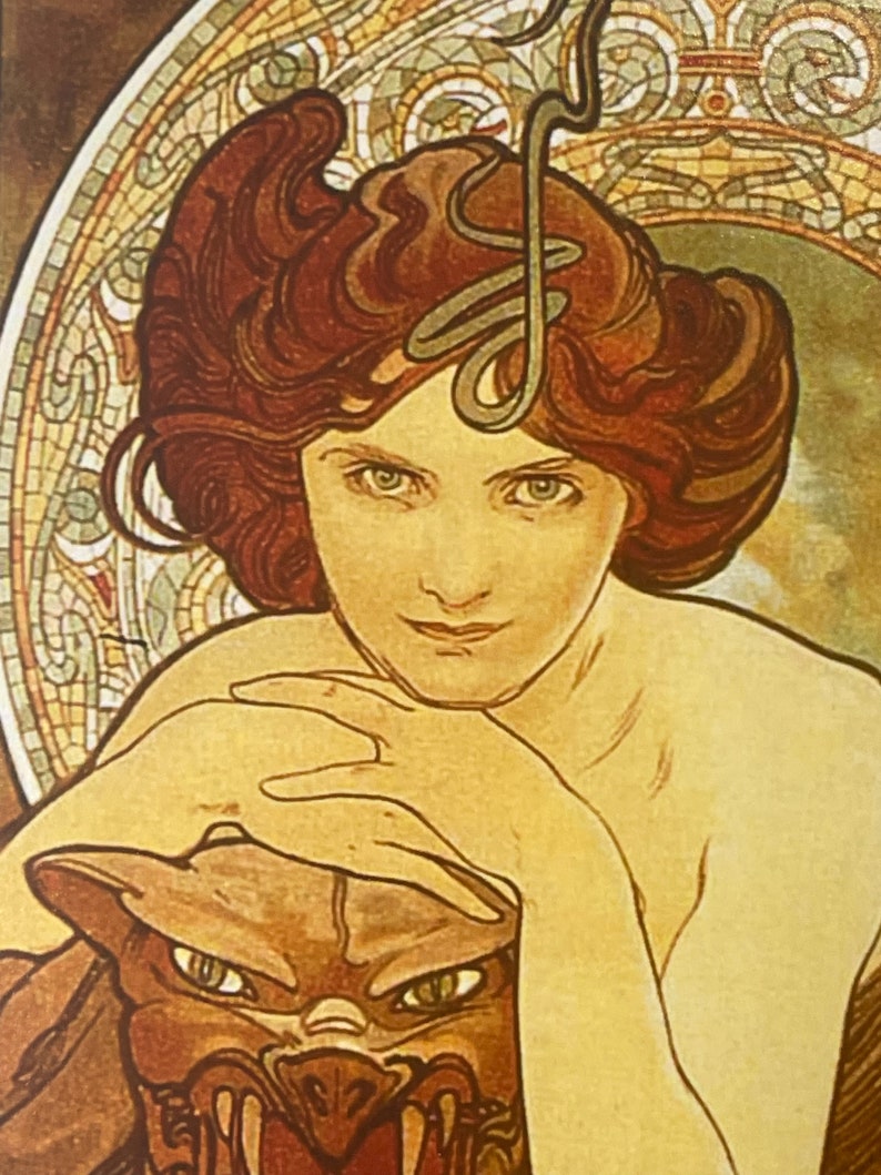 Emerald: Precious Stones, Alphonse Mucha 13"x19" Fine Art Print - Etsy