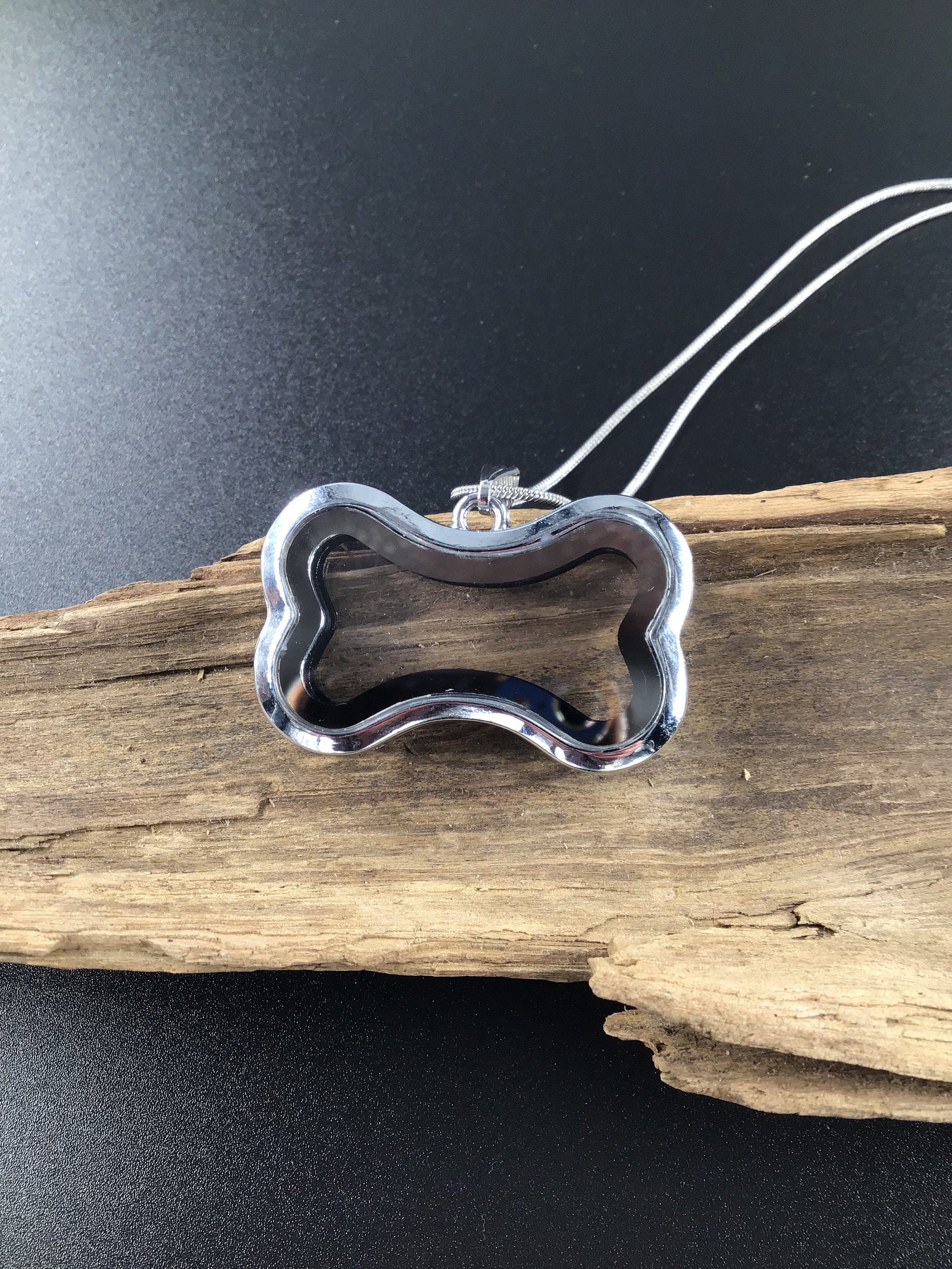 Bone Shape Glass Stainless Steel Locket for Charms Fur - Etsy