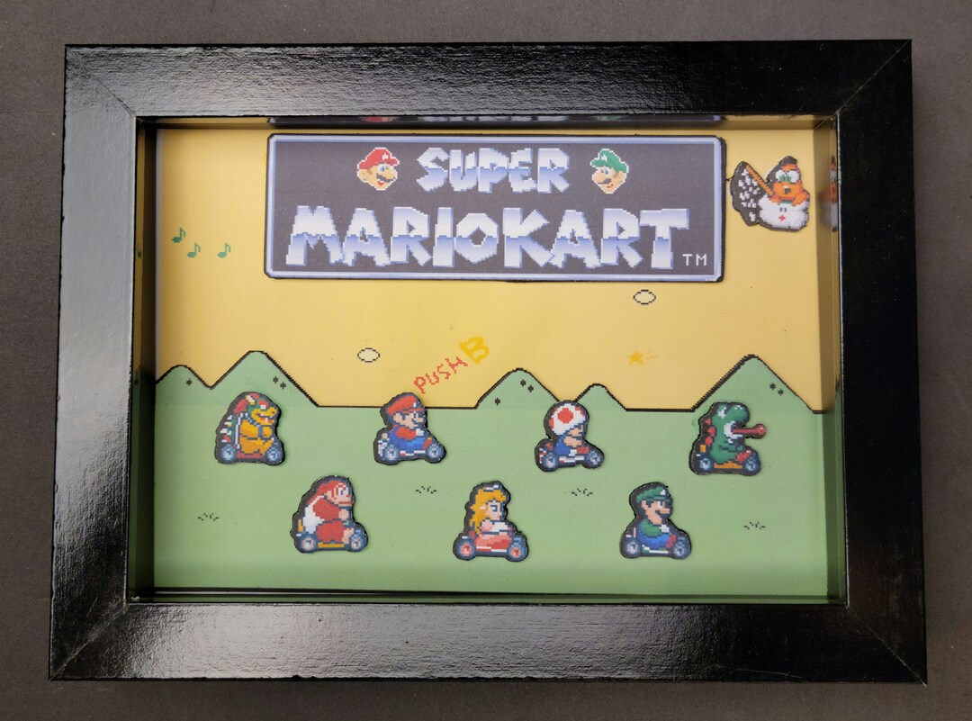 Super Mario Kart Shadow Box - Etsy
