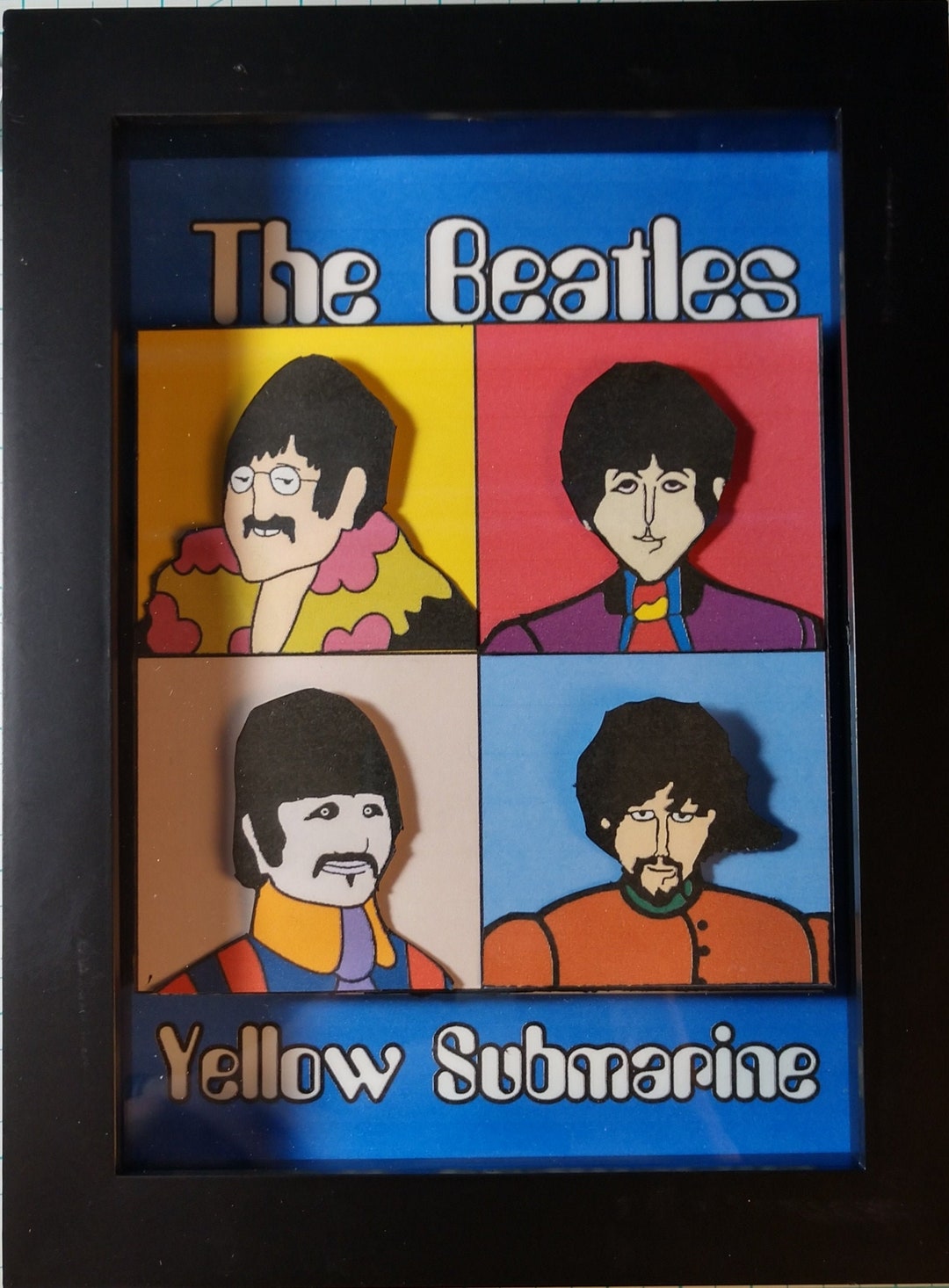 The Beatles: Yellow Submarine Shadow Box - Etsy