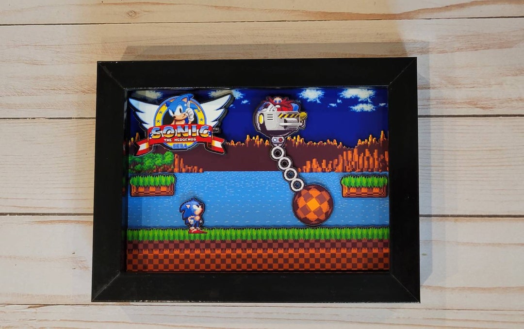 Sonic the Hedgehog Shadow Box - Etsy