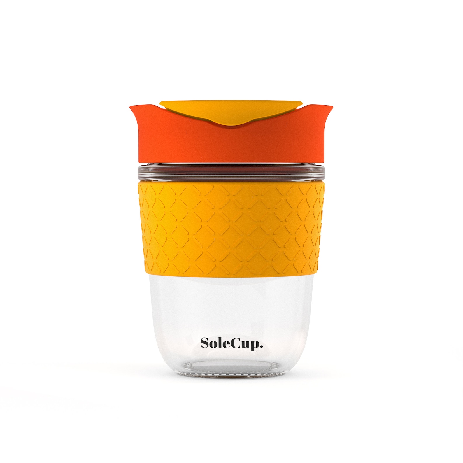 Solecup - Reusable Glass Travel Cup - Spill Proof Insulated Coffee Mug ...