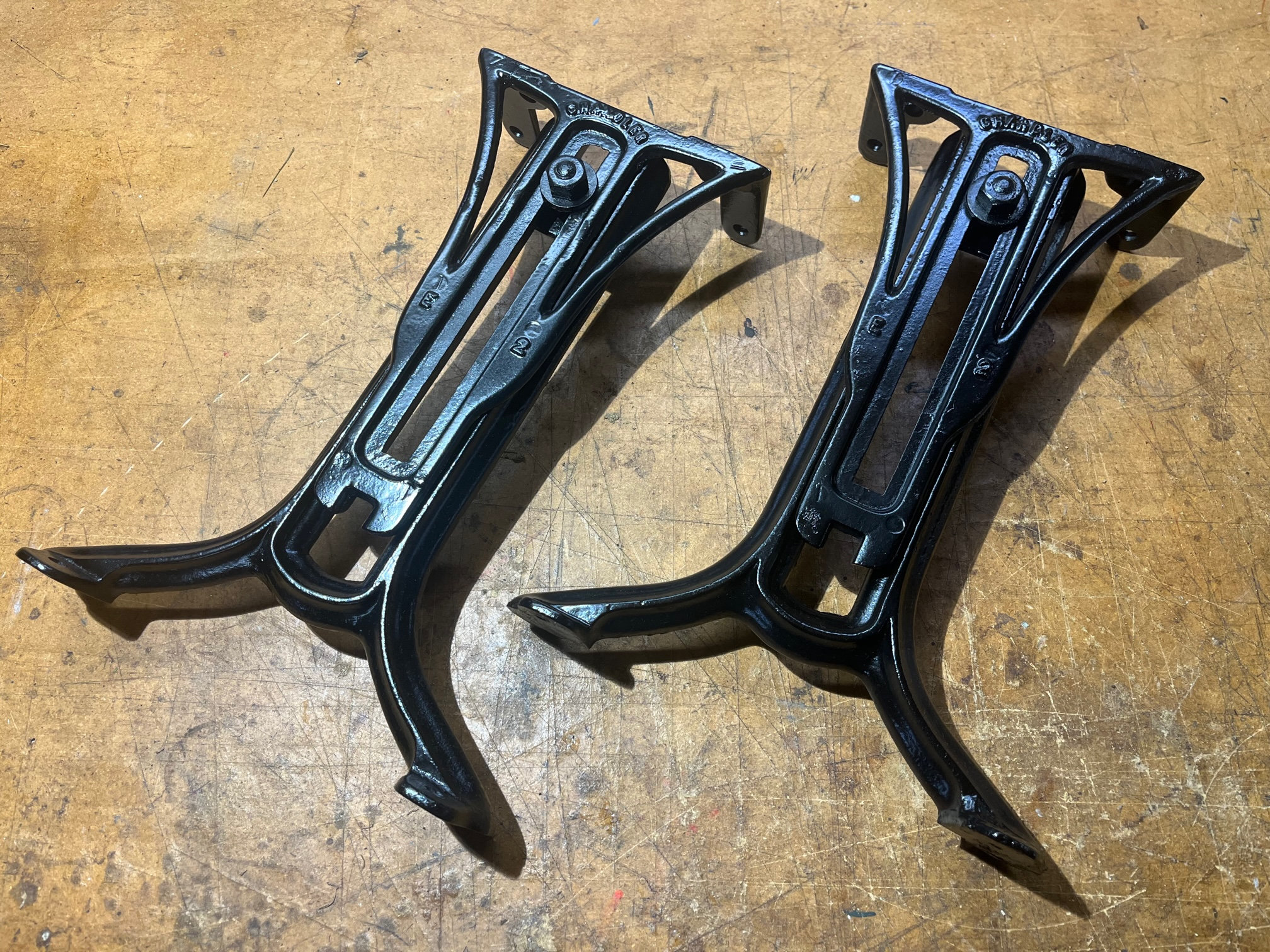 Vintage Restored Chandler E2 Cast Iron Adjustable Legs - Etsy