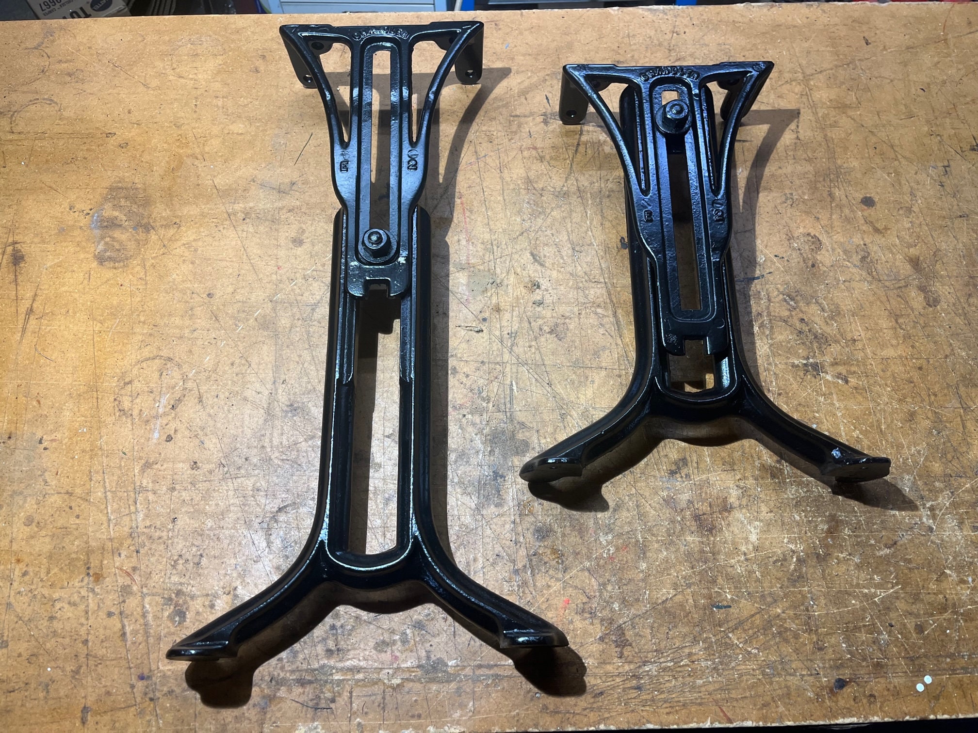 Vintage Restored Chandler E2 Cast Iron Adjustable Legs - Etsy