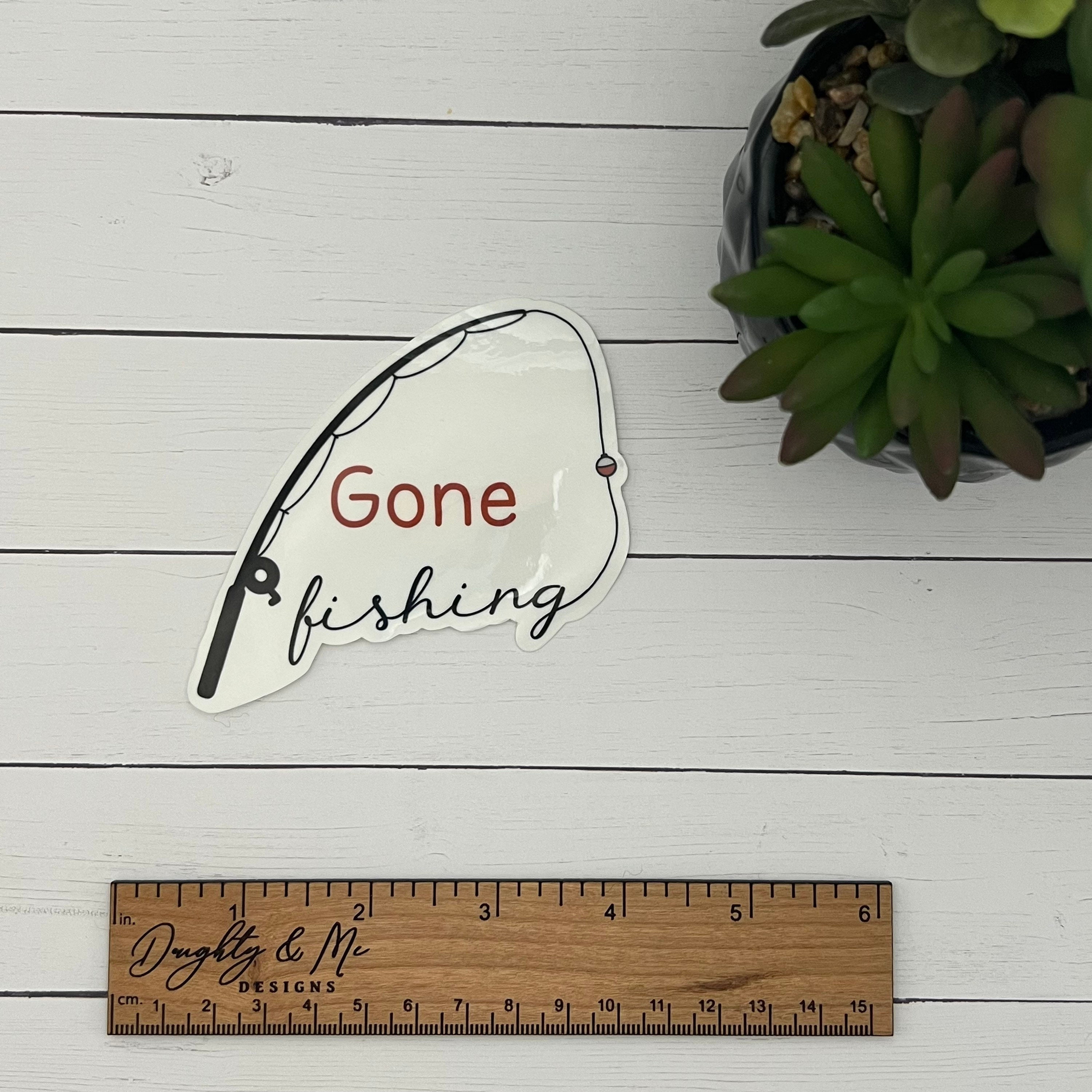 Gone Fishing Sticker Gone Fishing Decal Tackle Box Decal - Etsy