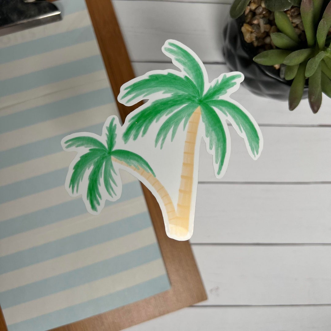 Palm Tree Sticker Palm Tree Decal Summer Sticker Summer - Etsy