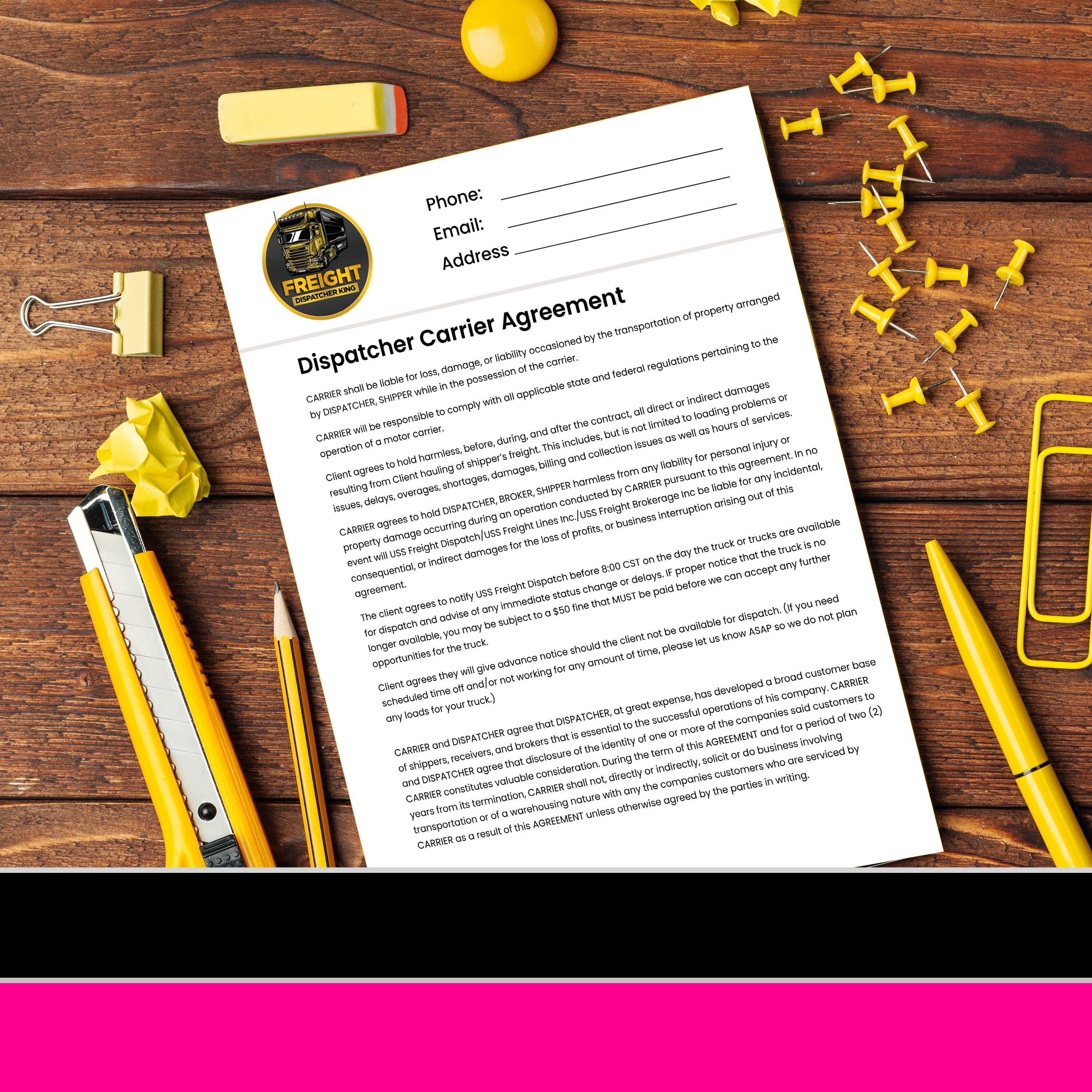 Freight Dispatcher Carrier Agreement Form PDF and Editable Canva ... Freight Dispatcher Carrier Agreement Form PDF and Editable Canva ...