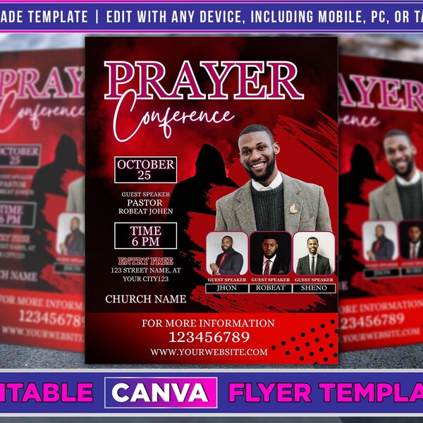Prayer Flyer Template - Etsy