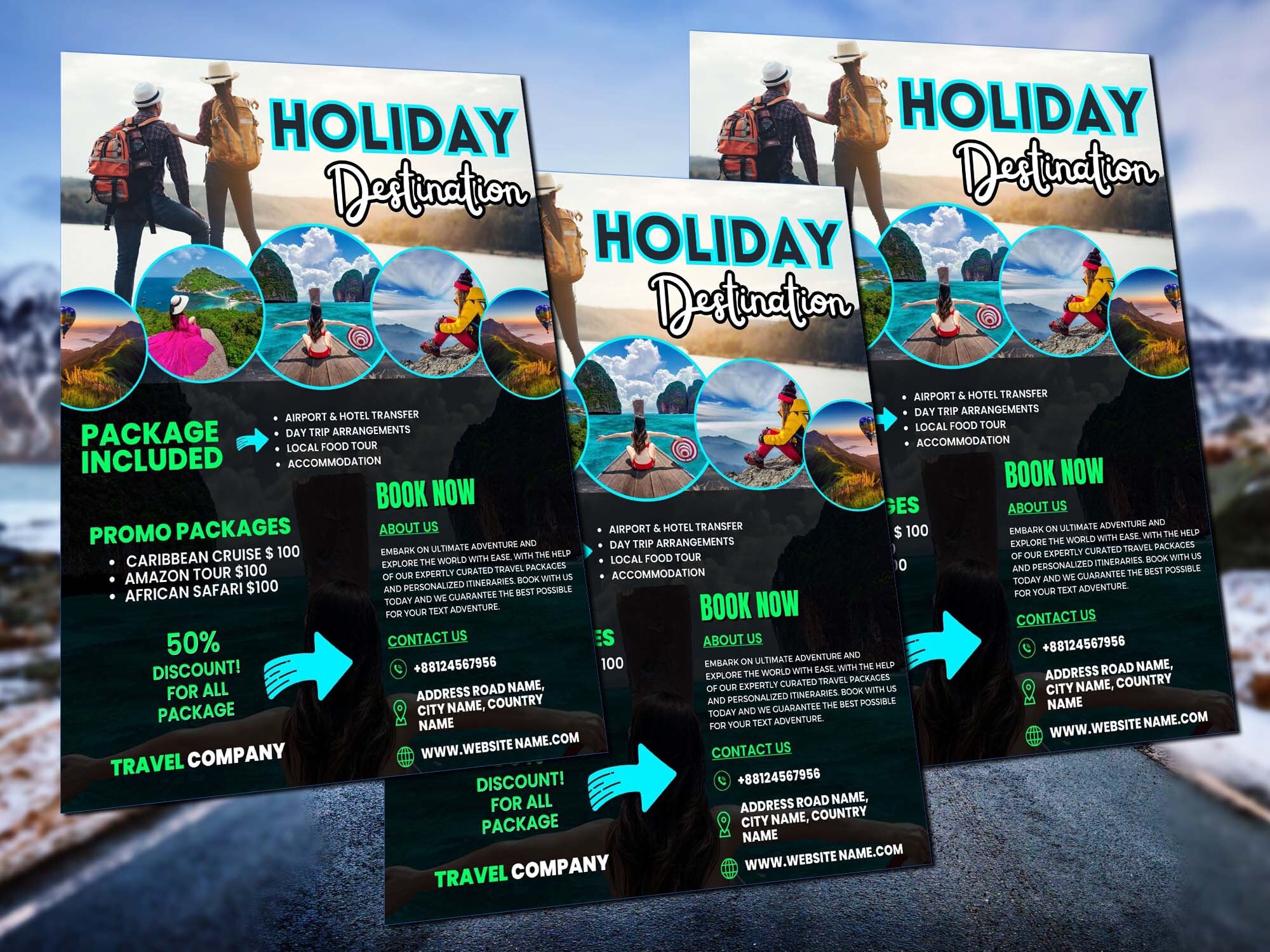 Destination Flyer Editable Canva Template US Letter Size. - Etsy