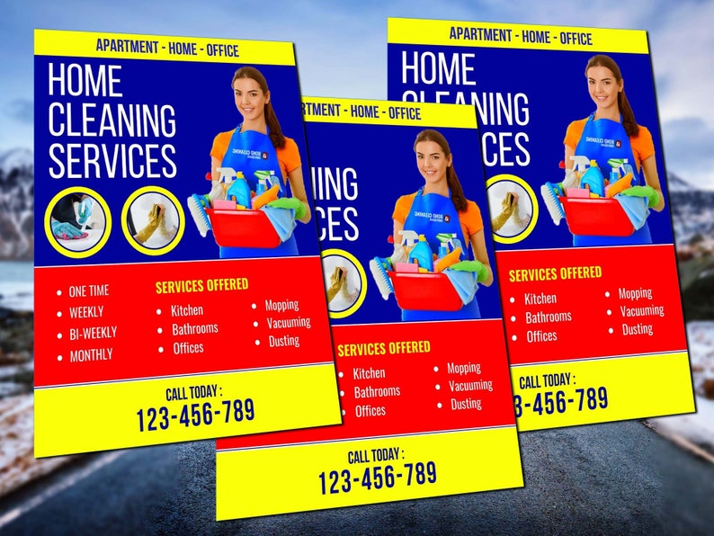 Cleaning Lady Flyer Editable Canva Template US Letter Size. - Etsy