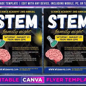STEM Event Flyer Editable Canva Template US Letter Size. - Etsy