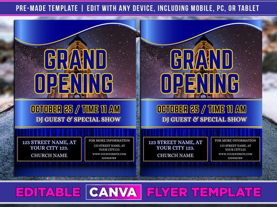 New Church Grand Opening Flyers