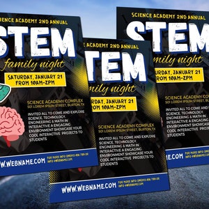 STEM Event Flyer Editable Canva Template US Letter Size. - Etsy