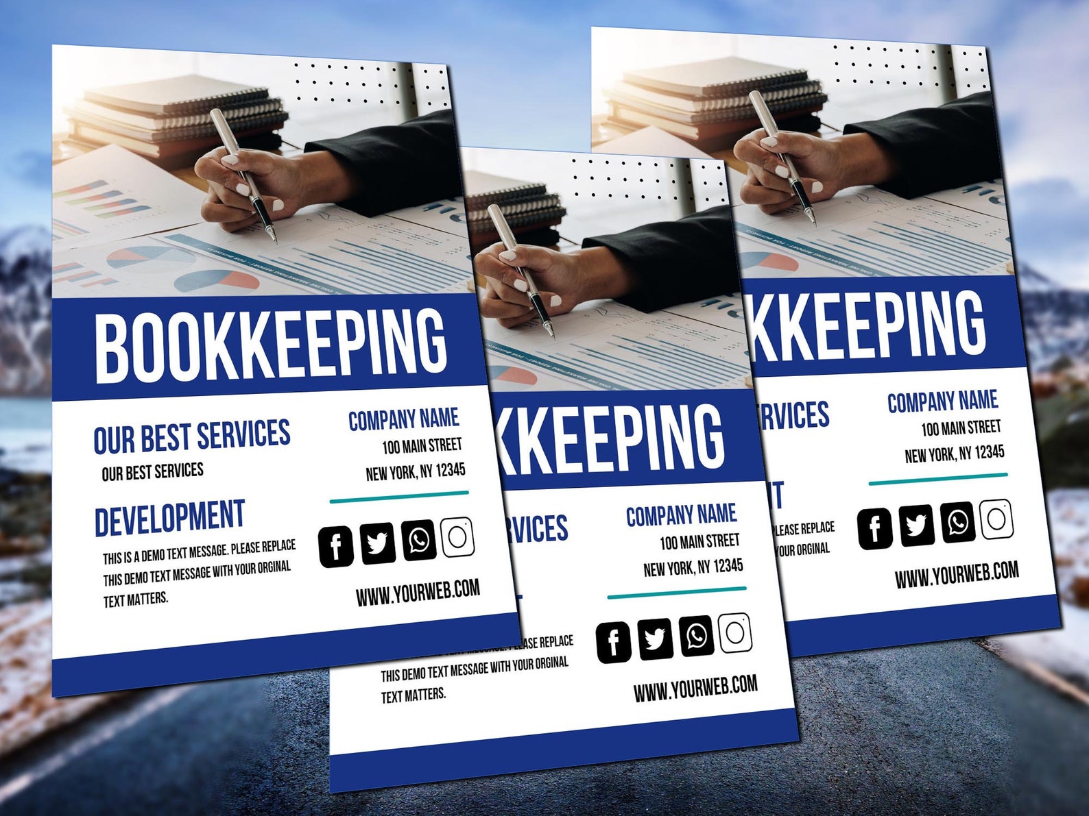 Bookkeeping Flyer Editable Canva Template. - Etsy