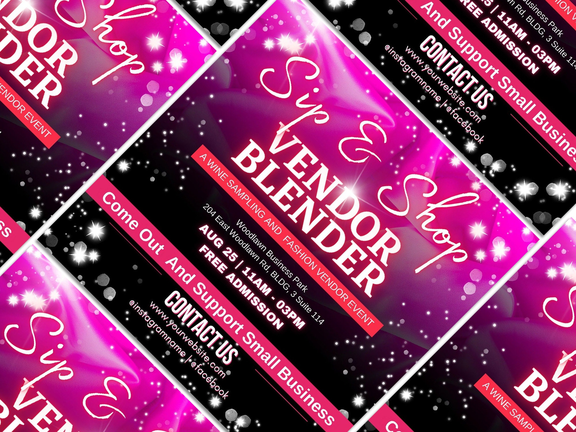 Vendors Flyer Canva Template For Diy Social Media Marketing Etsy