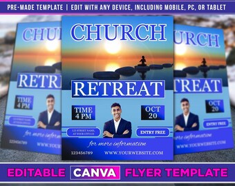 Retreat Yourself Flyer, DIY Canva Retreat Yourself Flyer 2022, Editable ...