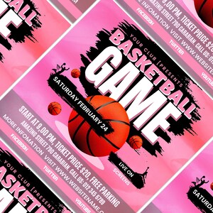 Girl Basketball Tryouts Flyer Social Media Post Size Instant Download ...