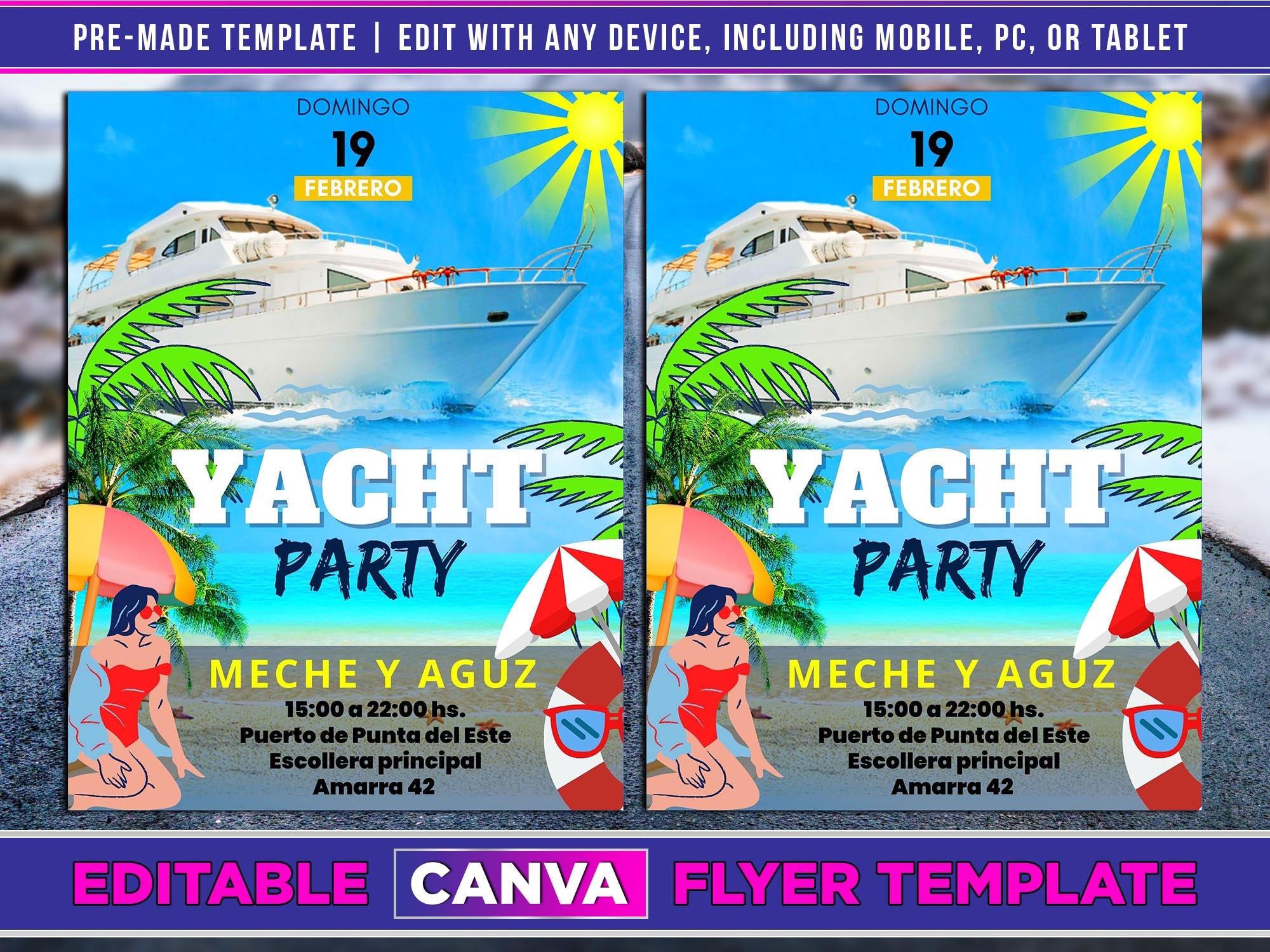 Boat Tour Flyer Editable Canva Template US Letter Size. - Etsy