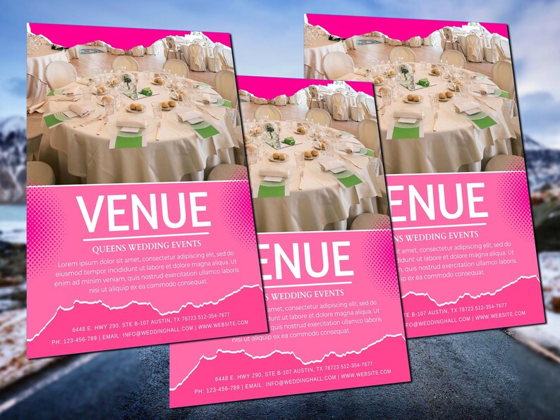 Venue Flyer Editable Canva Template. - Etsy