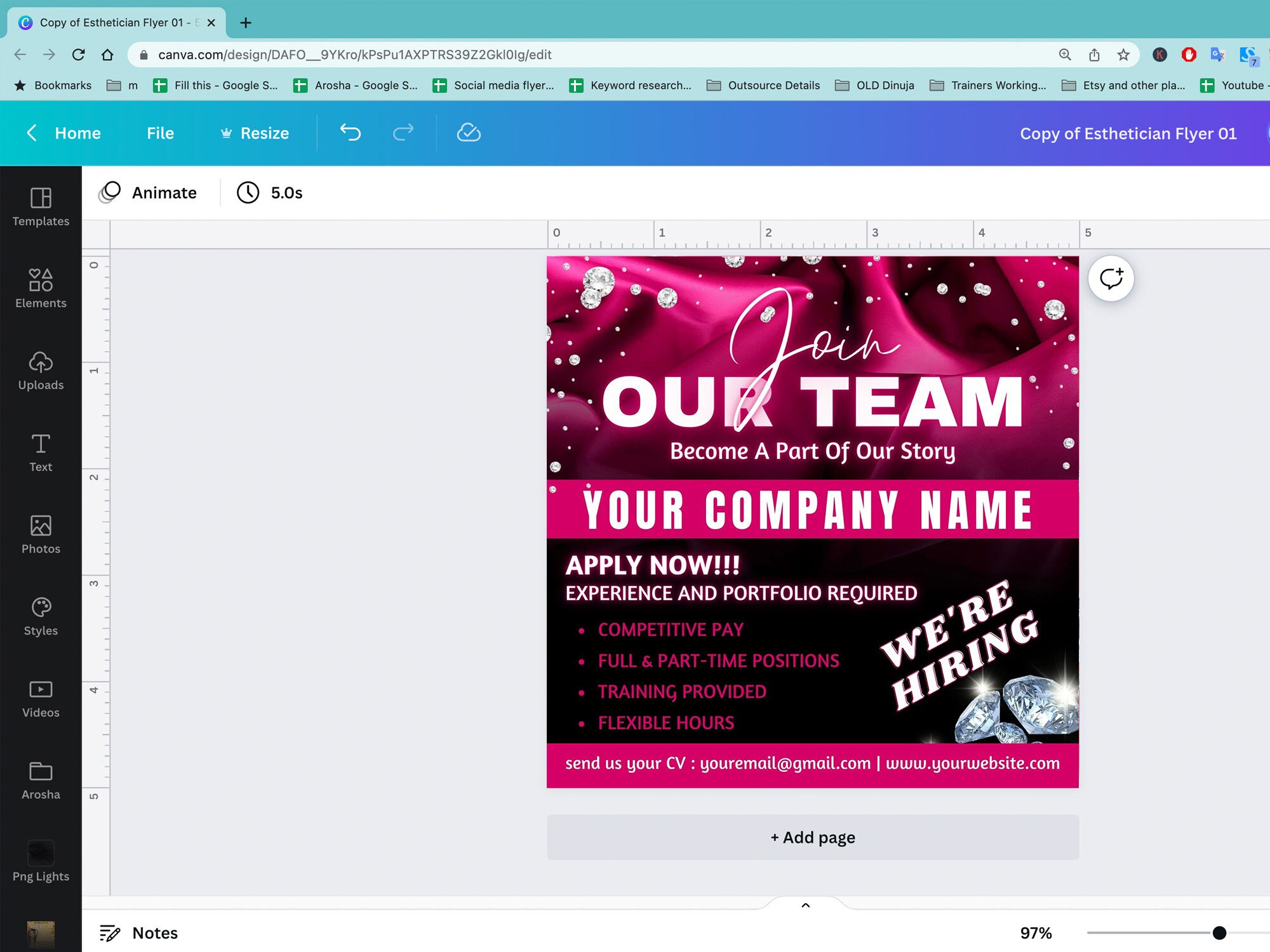 Join Our Team Flyer Canva Template for DIY Social Media Marketing. - Etsy