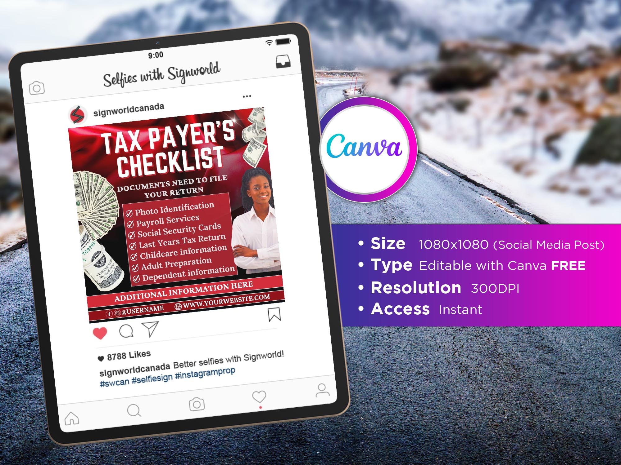 Taxpayer's Checklist Flyer Editable Canva Template. - Etsy