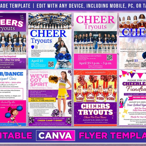 Cheerleading Tryout Flyer - Etsy