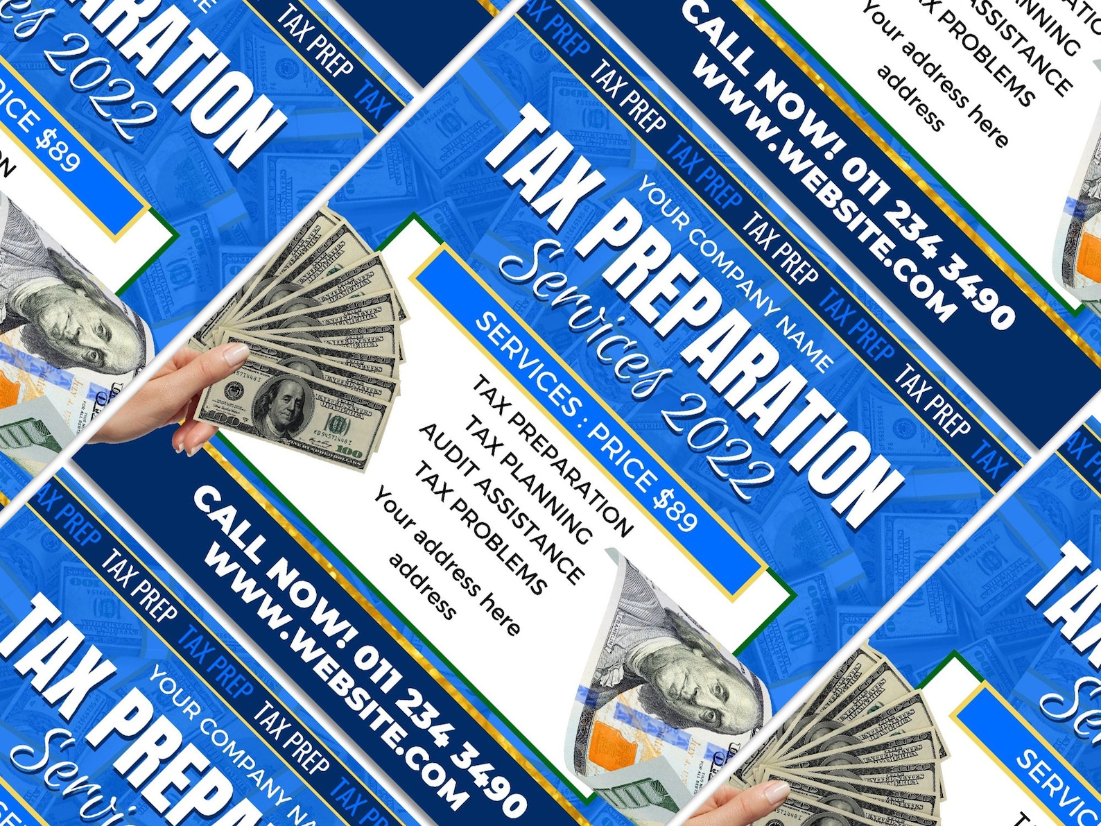 Tax Preparer Flyer Editable Canva Template. - Etsy