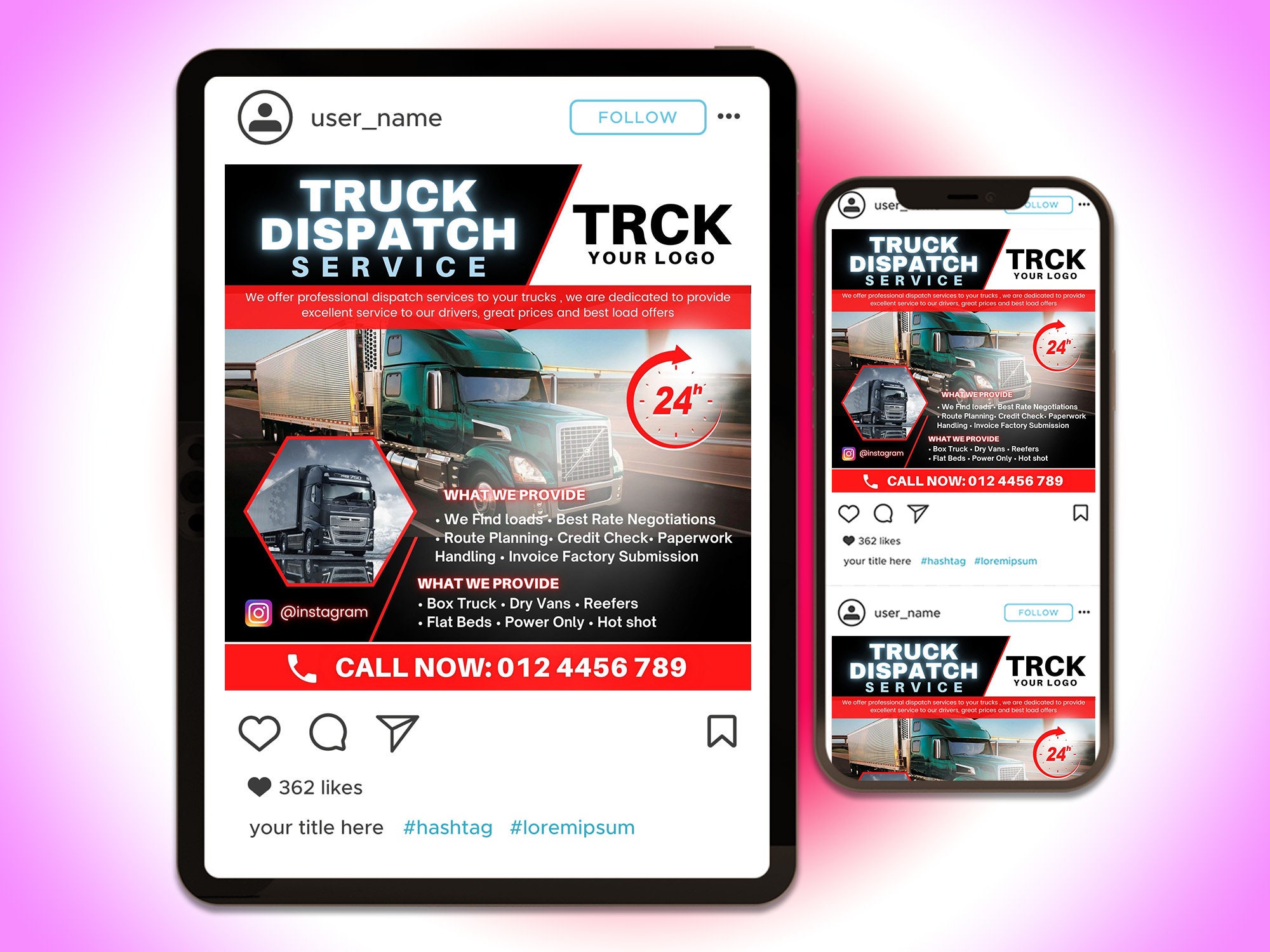 Freight Dispatcher Flyer Canva Template for DIY Social Media - Etsy