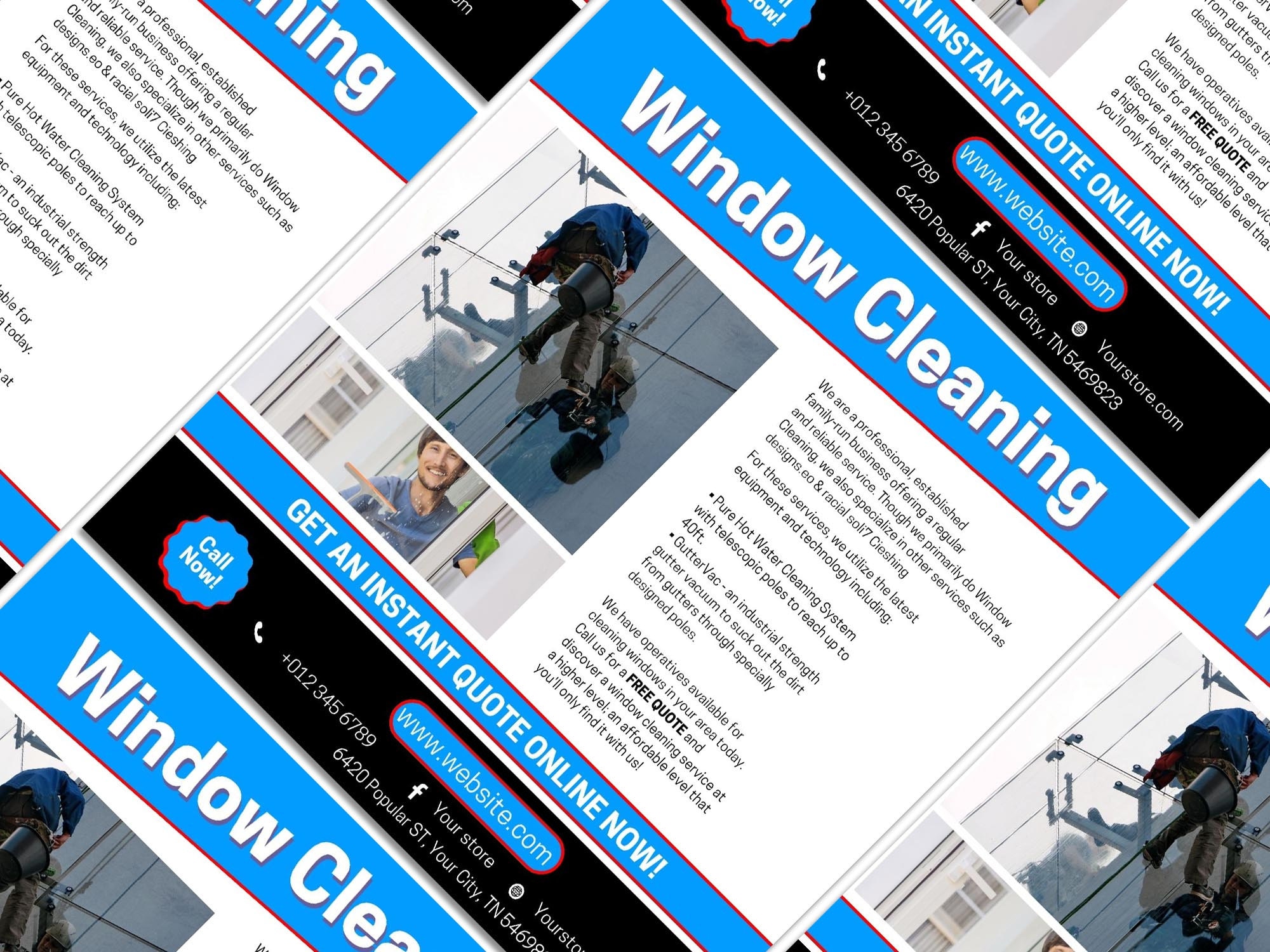 Window Washing Flyer Canva Template for DIY Social Media - Etsy
