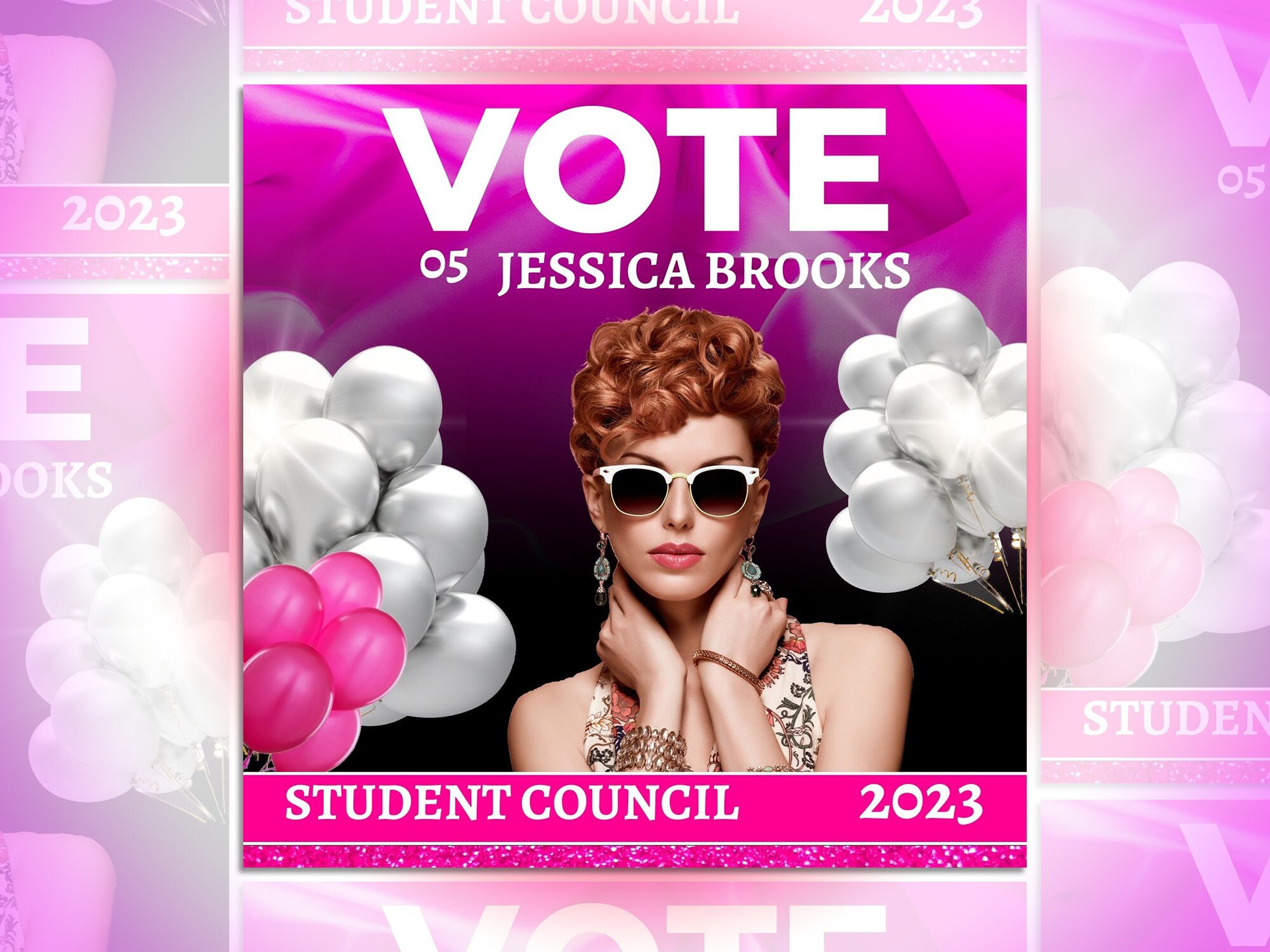 Election Campaign Flyer Canva Template for DIY Social Media Marketing ...