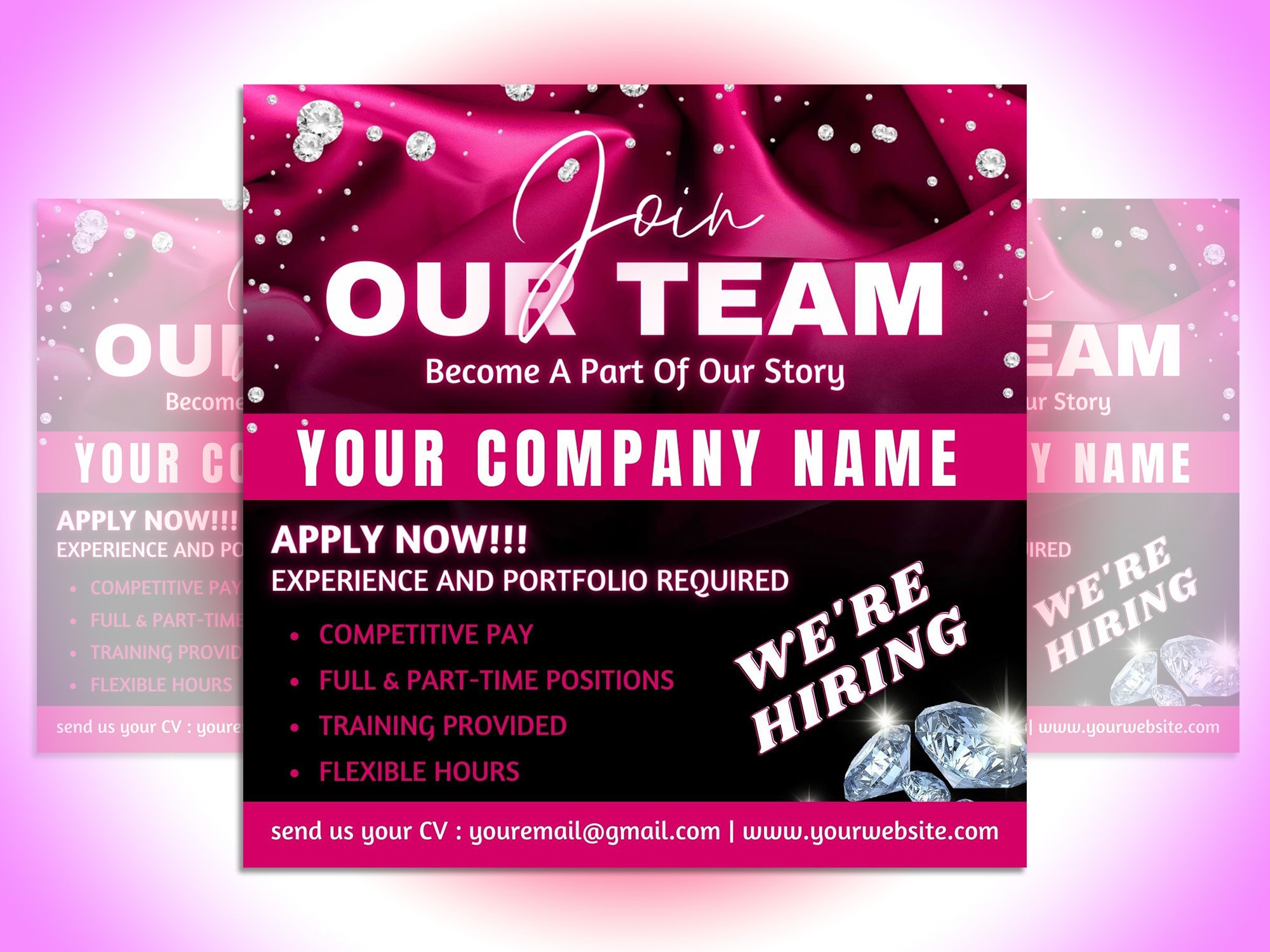 Join Our Team Flyer Canva Template for DIY Social Media Marketing. - Etsy