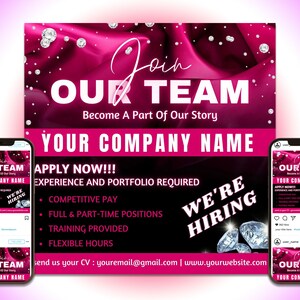 Join Our Team Flyer Canva Template for DIY Social Media Marketing. - Etsy