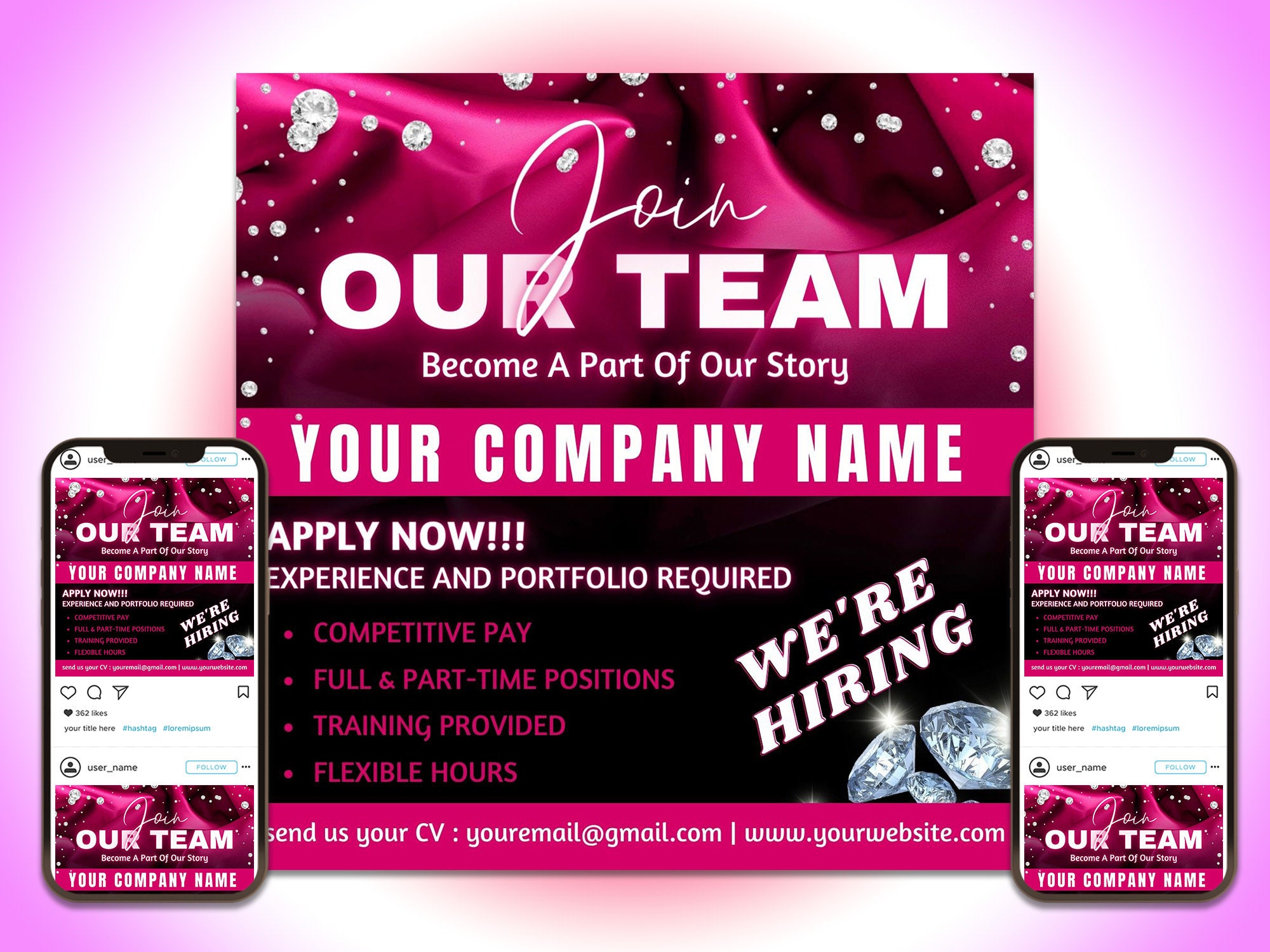 Join Our Team Flyer Canva Template for DIY Social Media Marketing. - Etsy