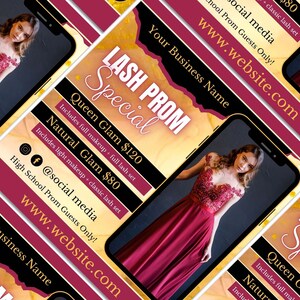 Lash Prom Special Flyer Canva Template. - Etsy