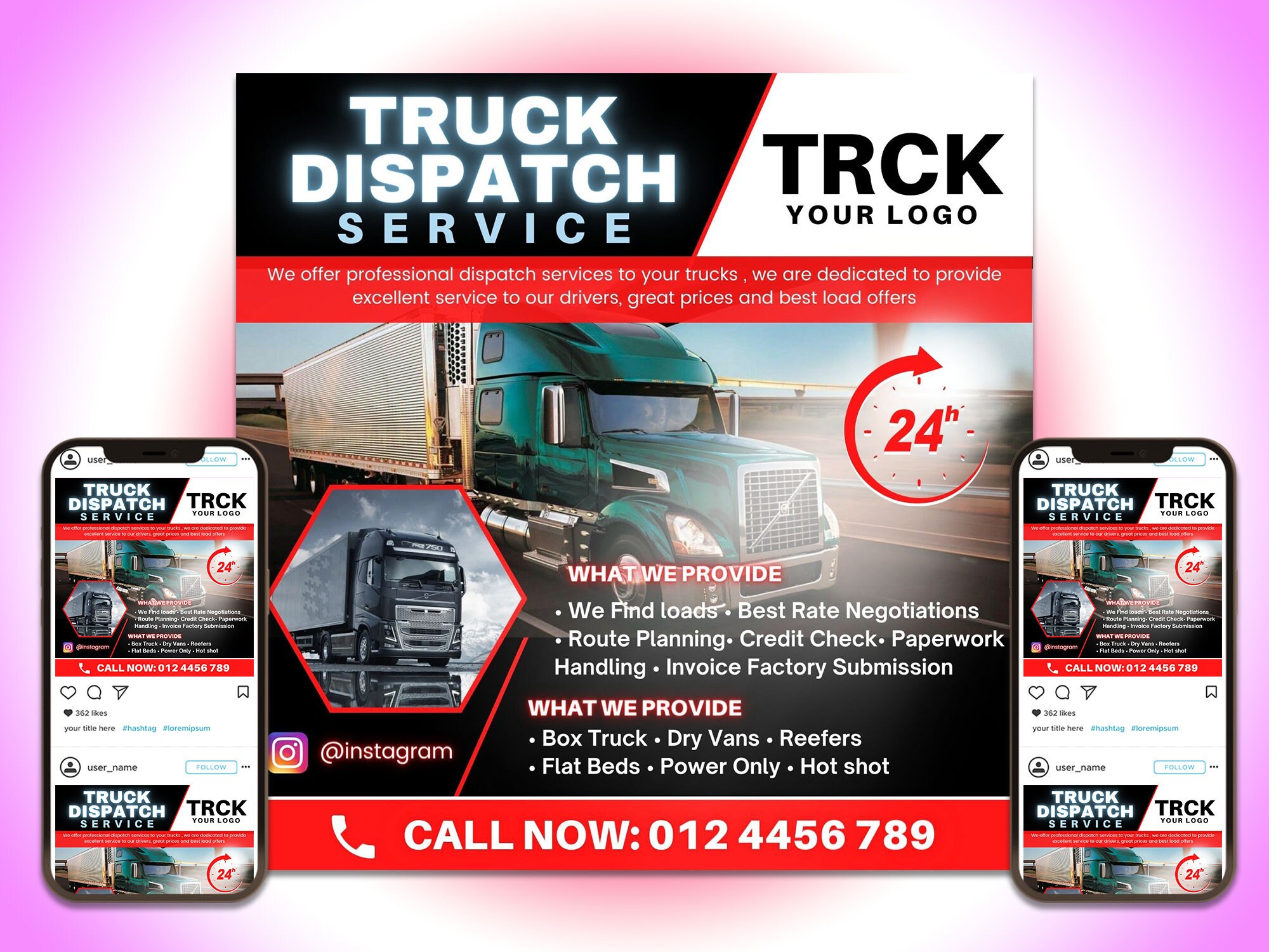 Freight Dispatcher Flyer Canva Template for DIY Social Media - Etsy