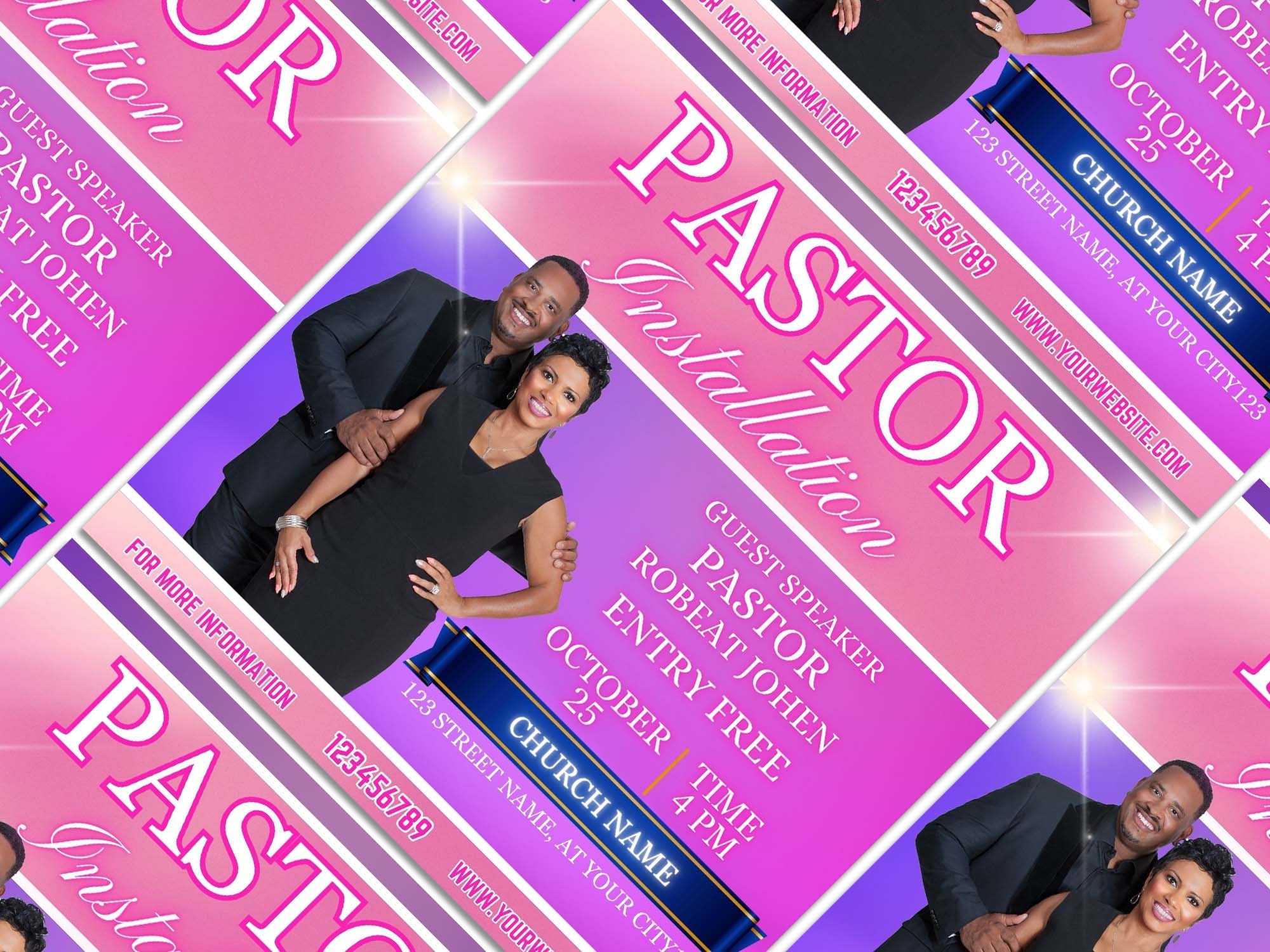 Pastor Installation Flyer Canva Template for DIY Social Media - Etsy