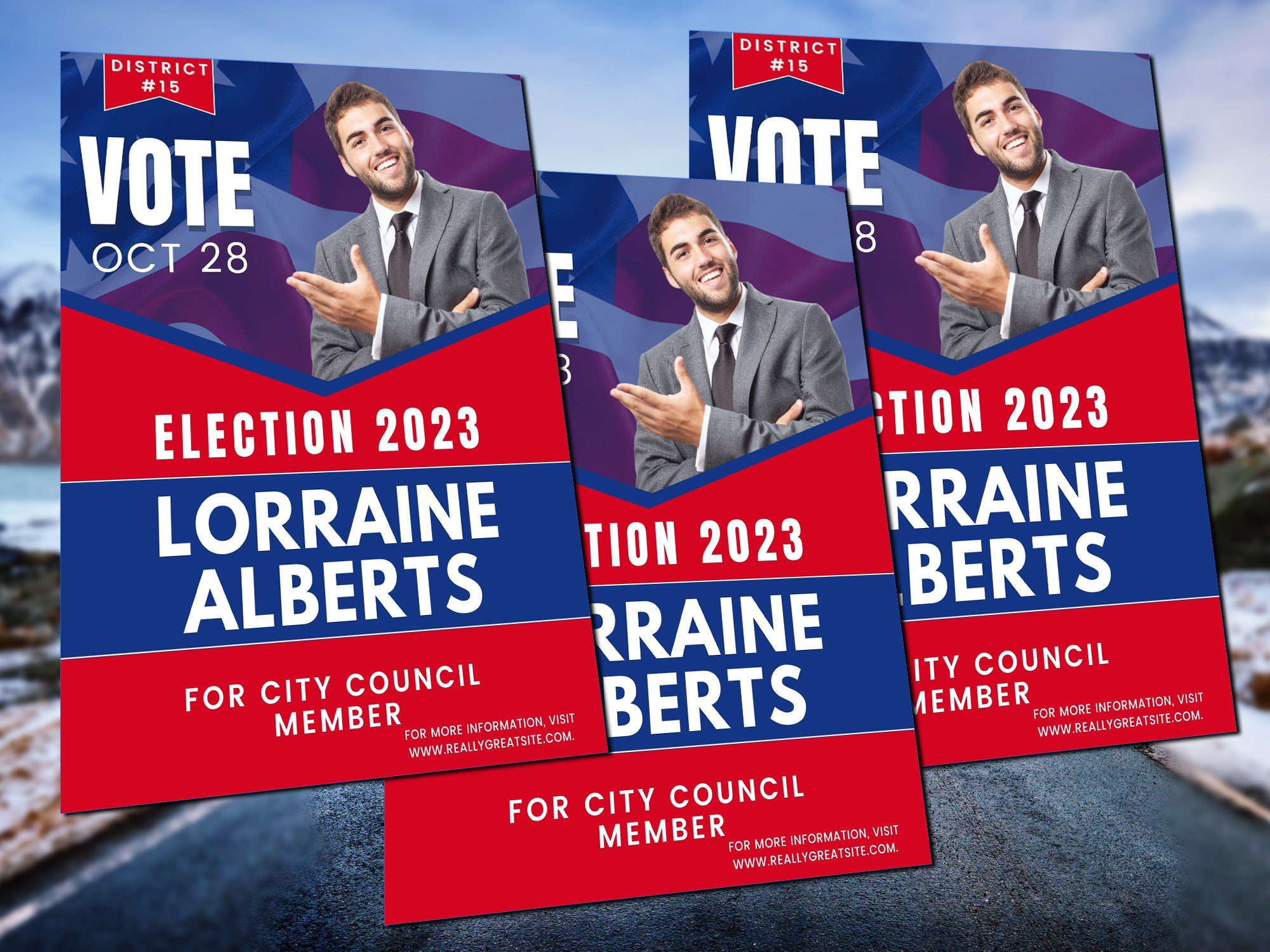 Political Campaign Flyer Editable Canva Template US Letter Size. - Etsy