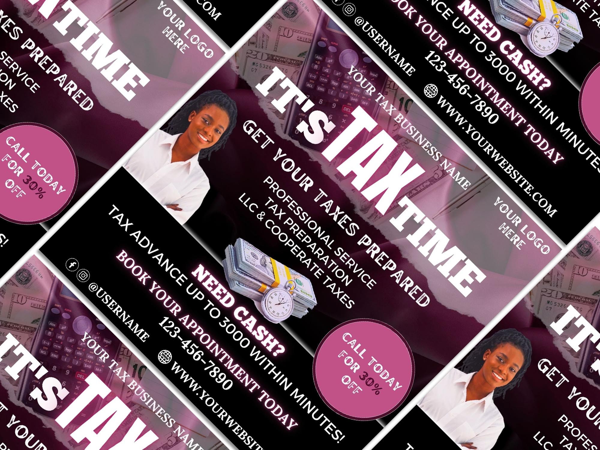 Its Tax Time Flyer Editable Canva Template. - Etsy