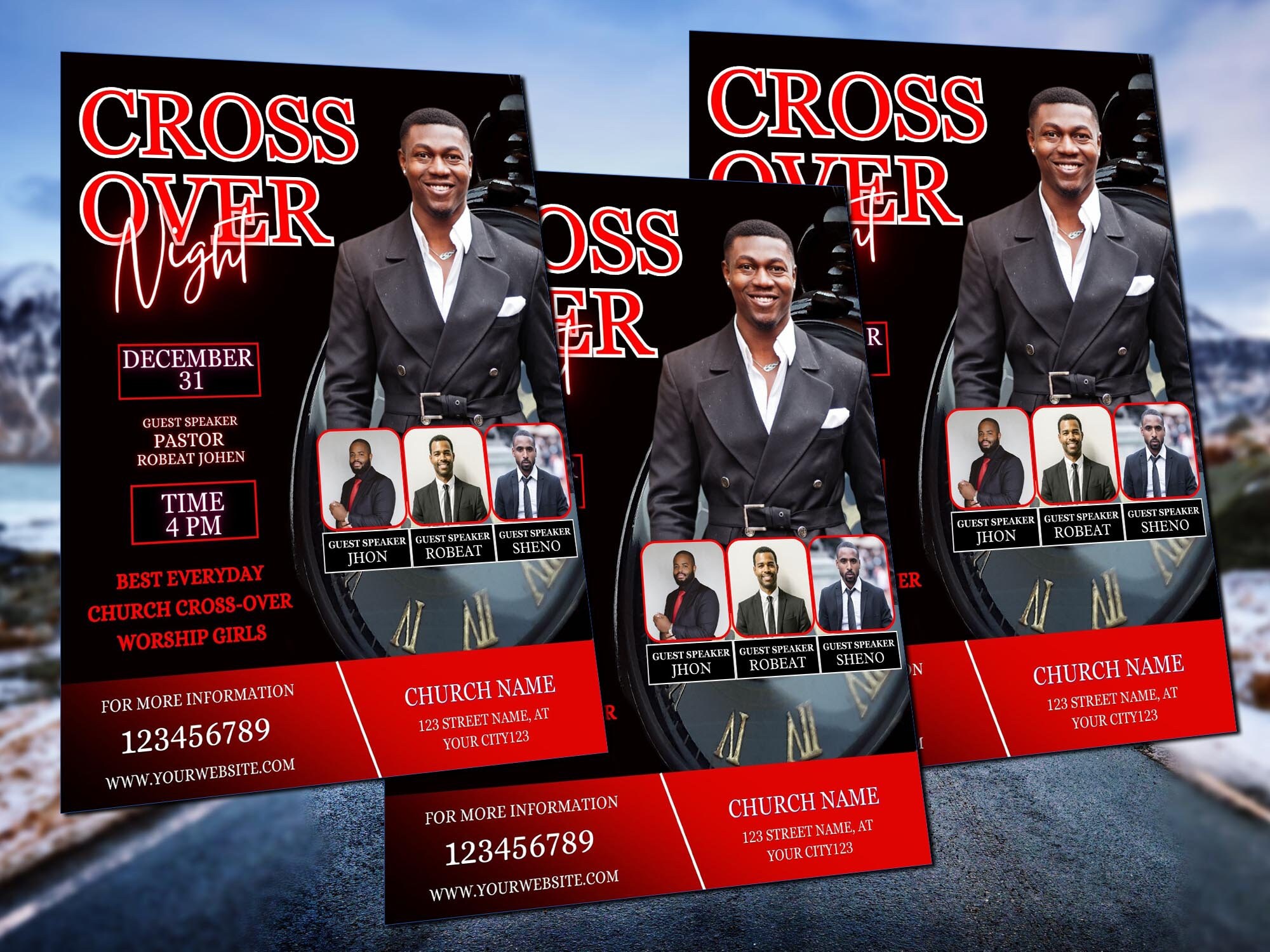 Crossover Night Flyer Editable Canva Template US Letter Size. - Etsy