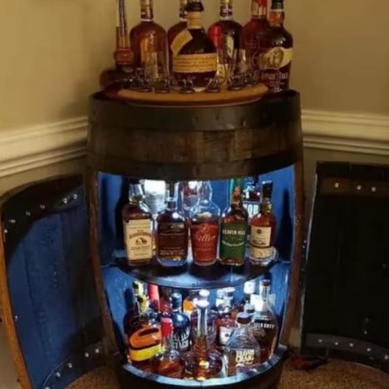 Whiskey Barrel Cabinet - Etsy