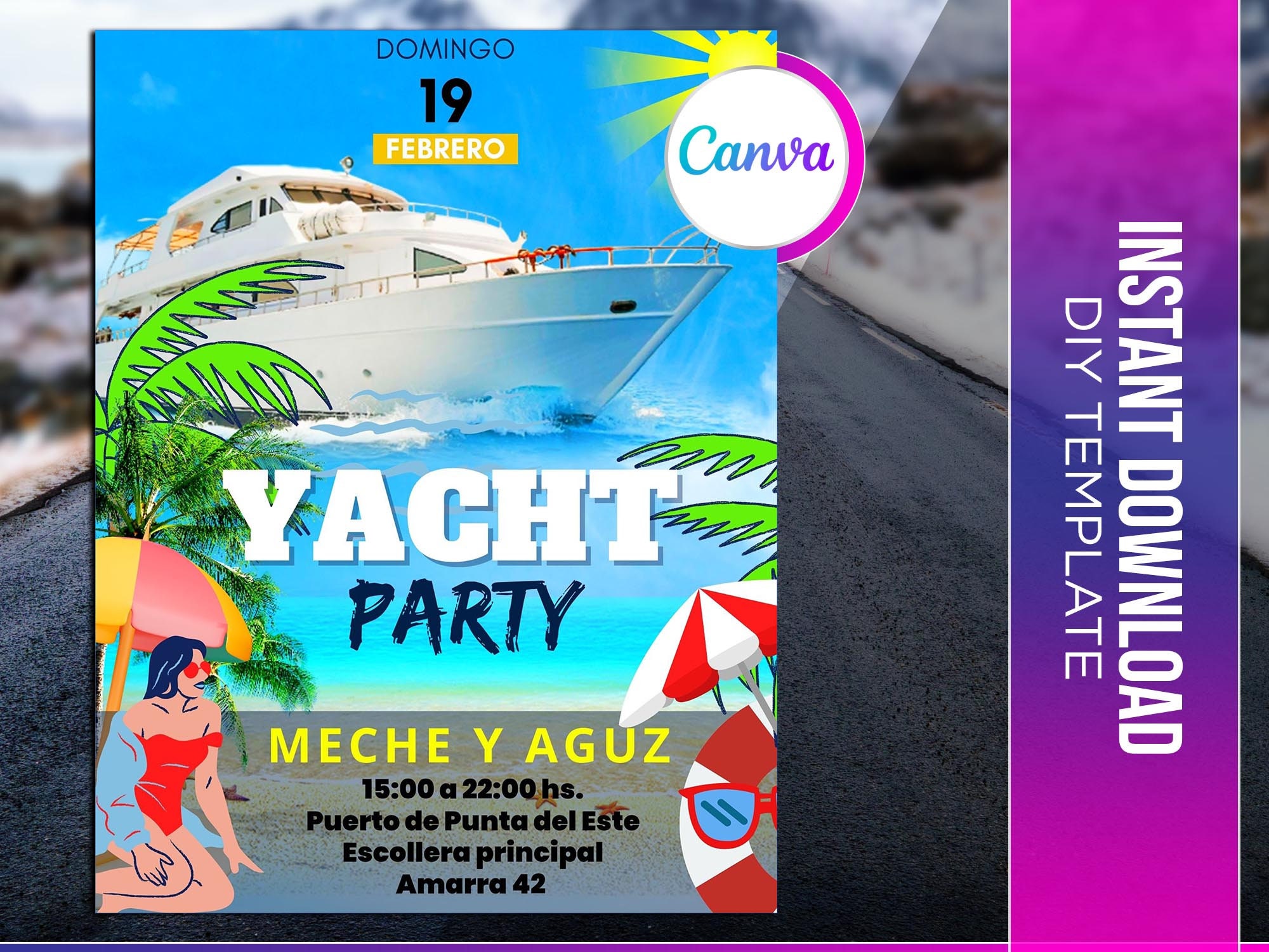 Boat Tour Flyer Editable Canva Template US Letter Size. - Etsy