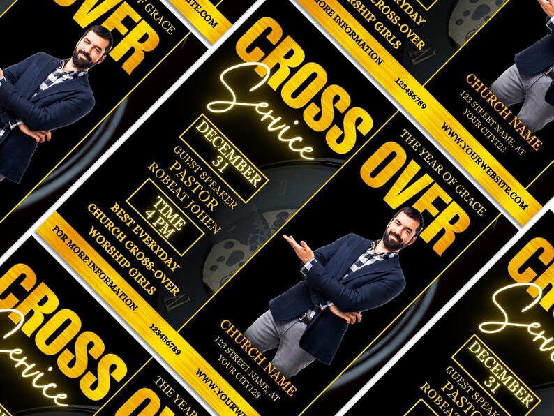 Crossover Service Flyer Canva Template for DIY Social Media Marketing ...