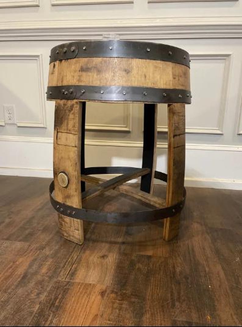 Whiskey Barrel End Table Engraving Available - Etsy