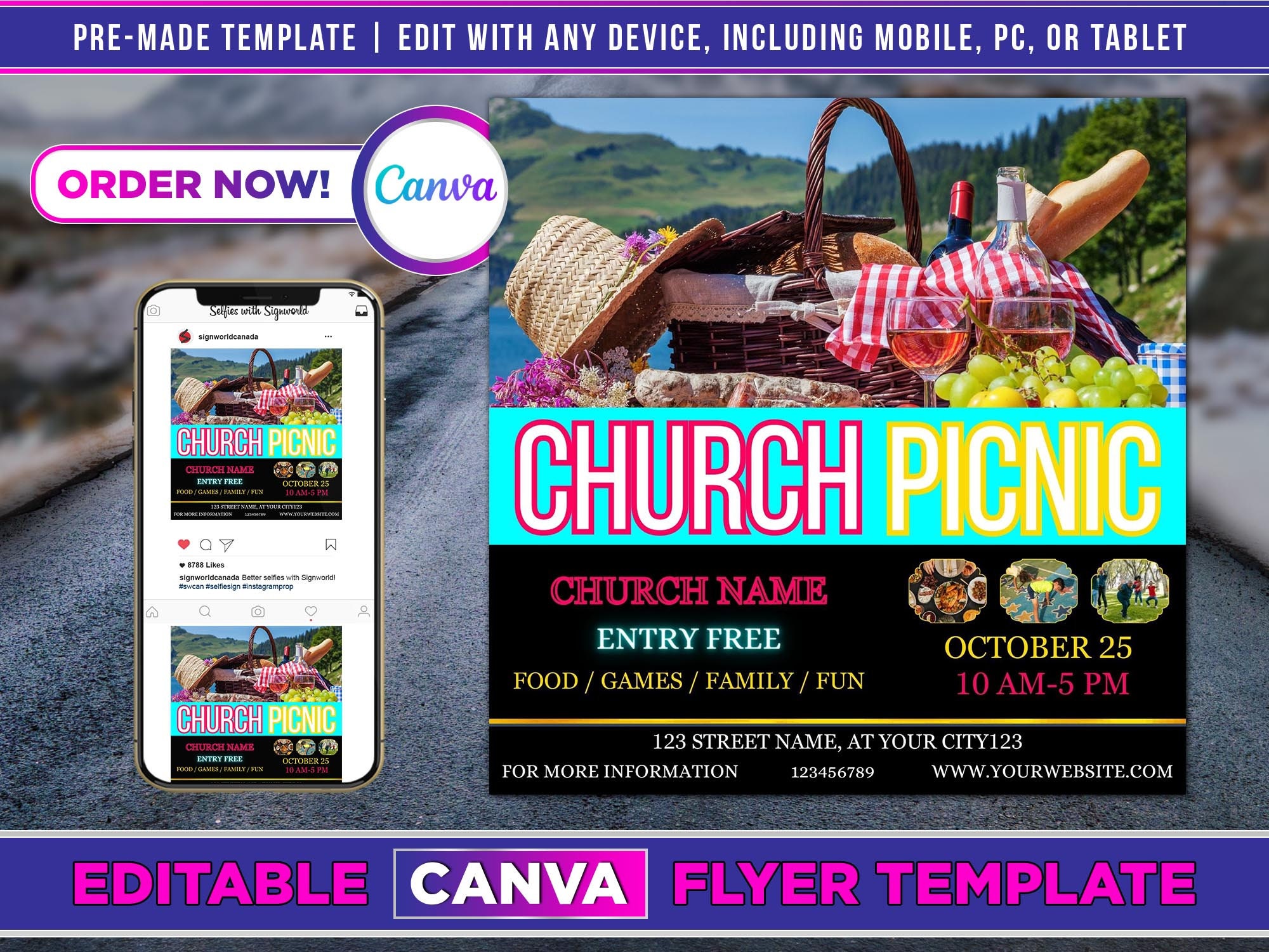 Free Church Picnic Flyer Templates