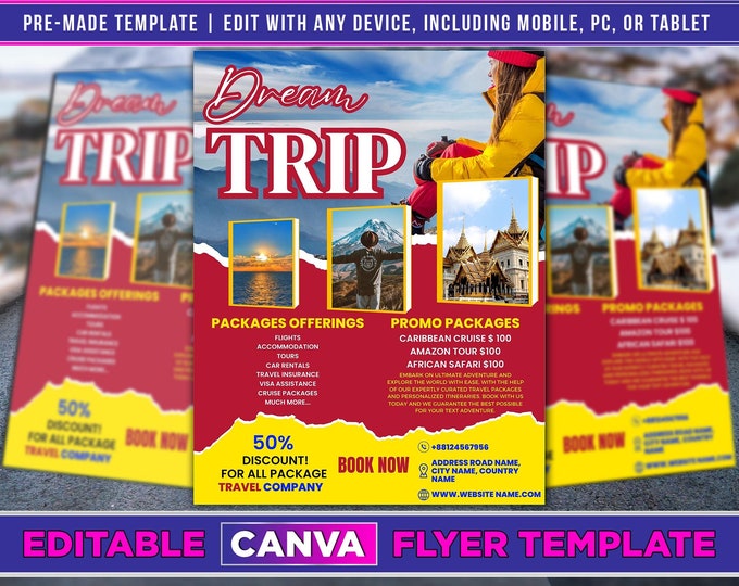 Shopping Bus Trip Event Flyer Personalized and Printable Digital File ...