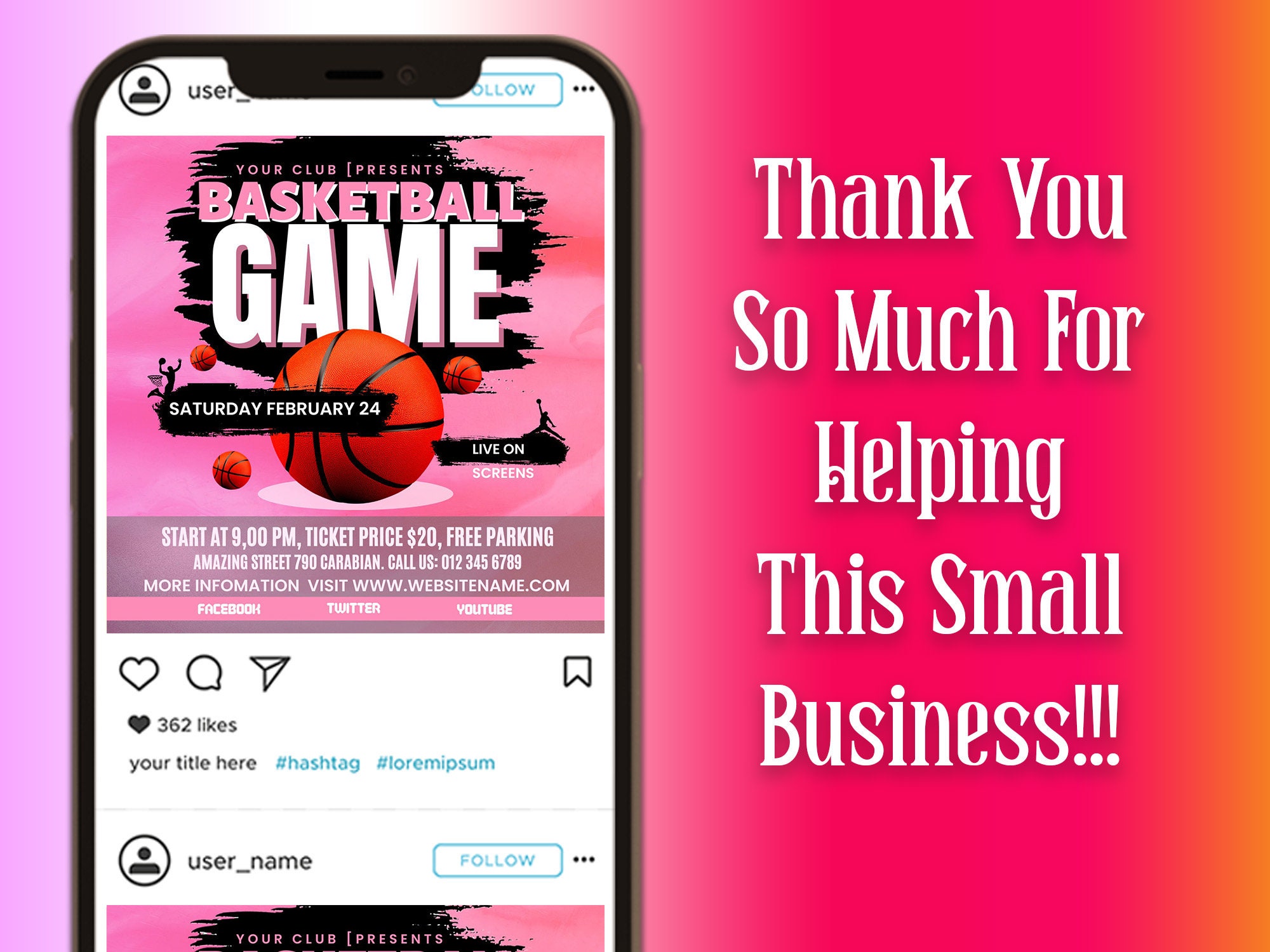 Girl Basketball Tryouts Flyer Social Media Post Size Instant Download ...