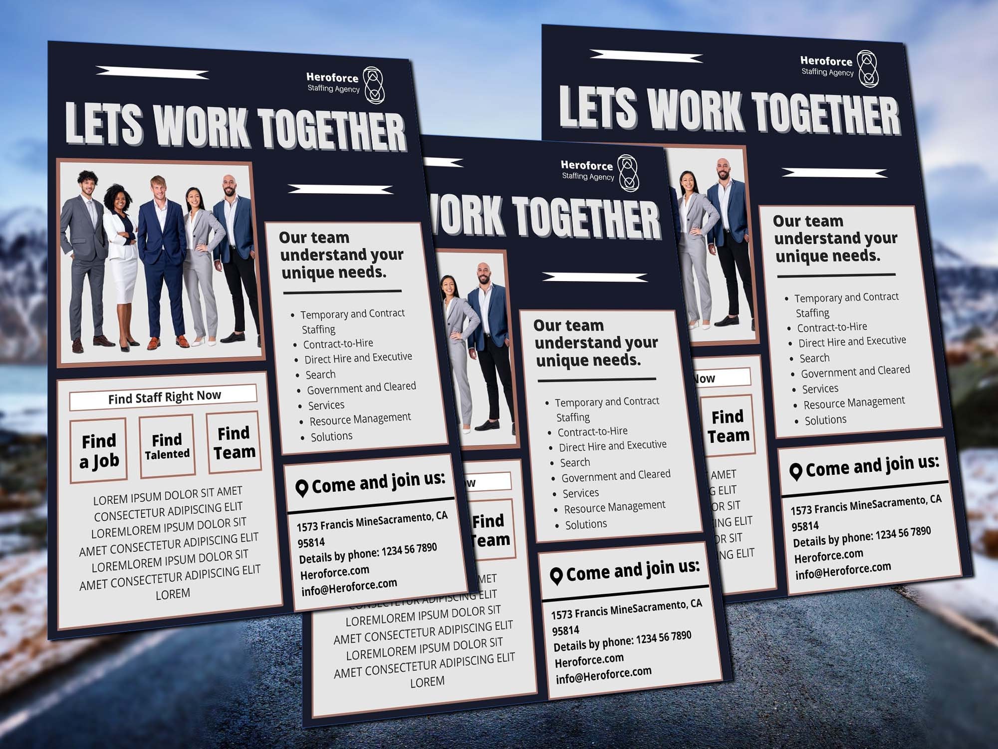 Staffing Agency Flyer Editable Canva Template US Letter Size. - Etsy