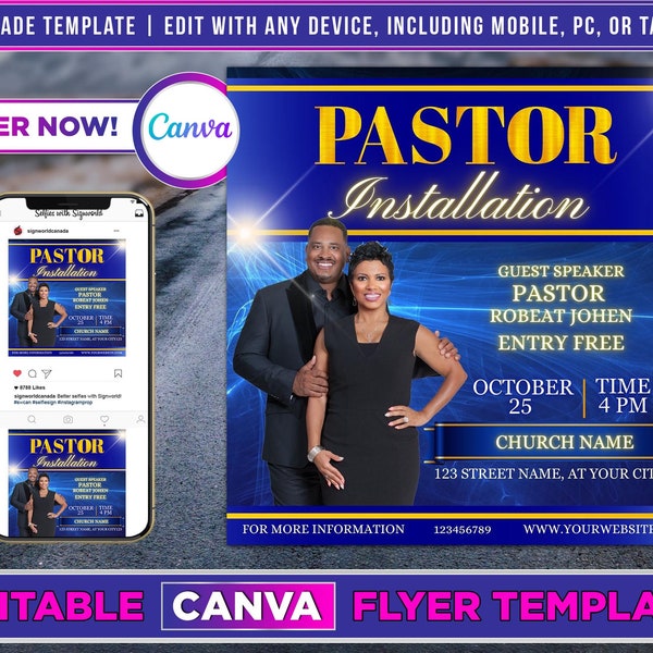 Pastor Installation Program Template - Etsy