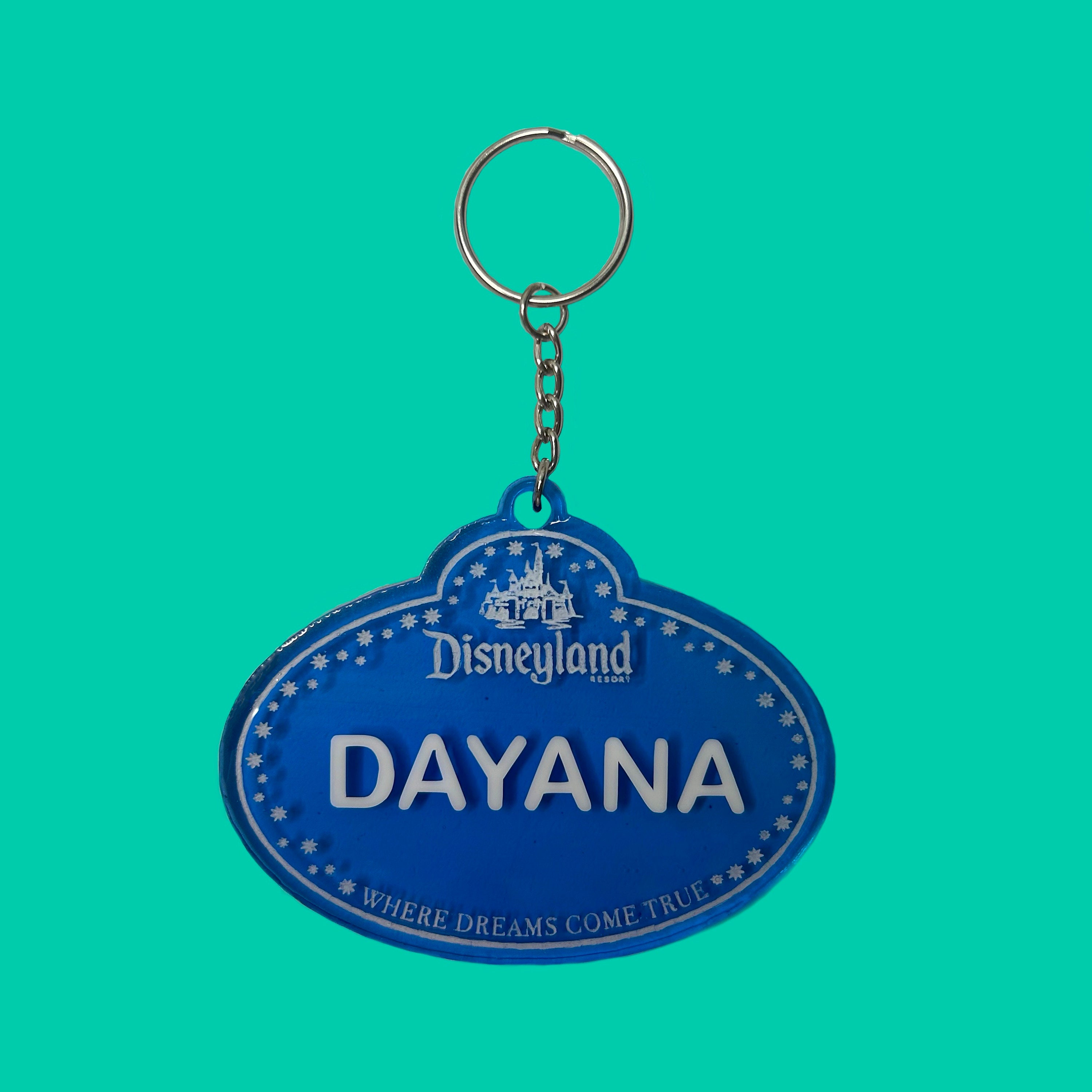 California Theme Park Name Tag Keychain Magic Land Name Tag Keychain ...